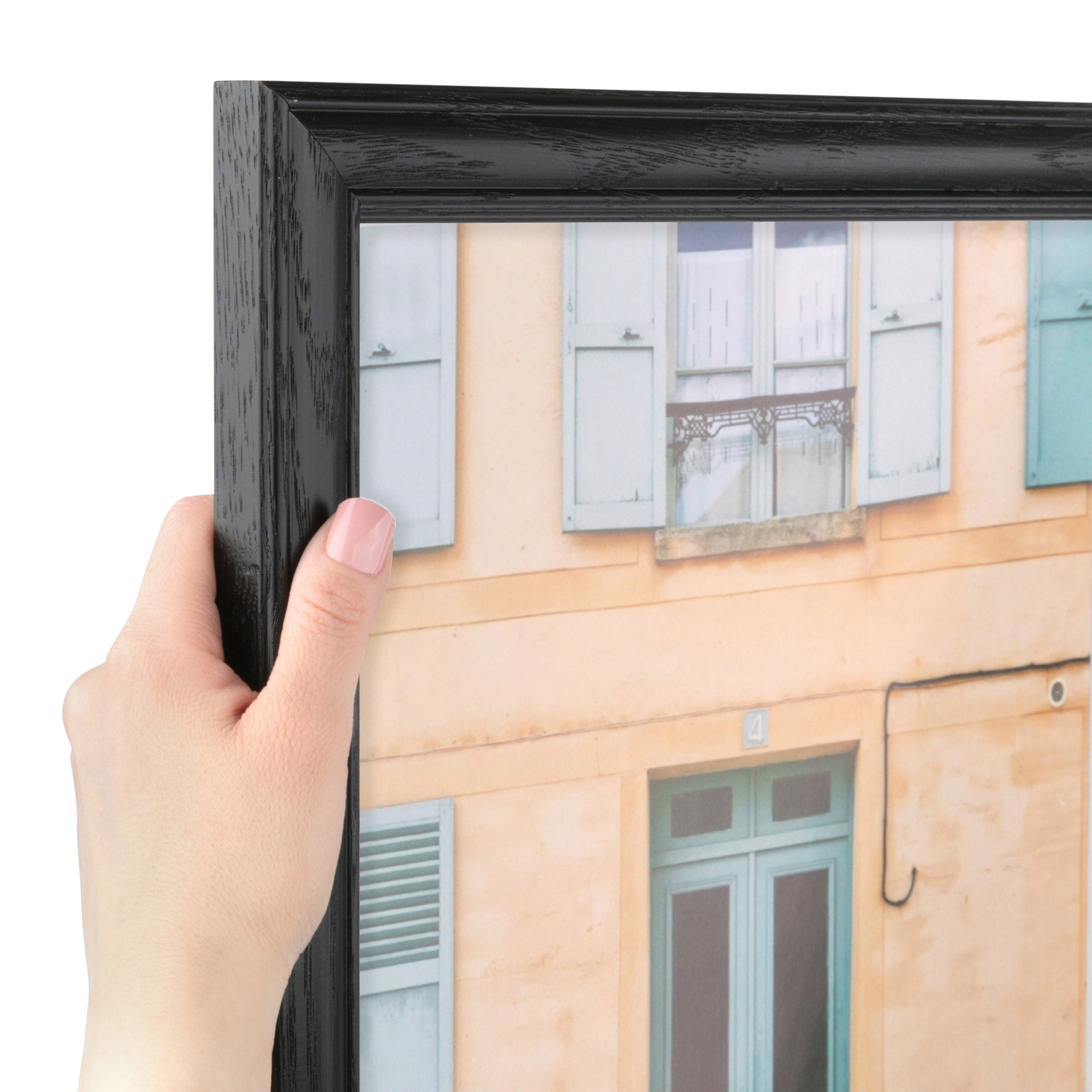 ArtToFrames 8" x 11" Galleria Noir Picture Frame, 8.5x11 inch Black MDF ...