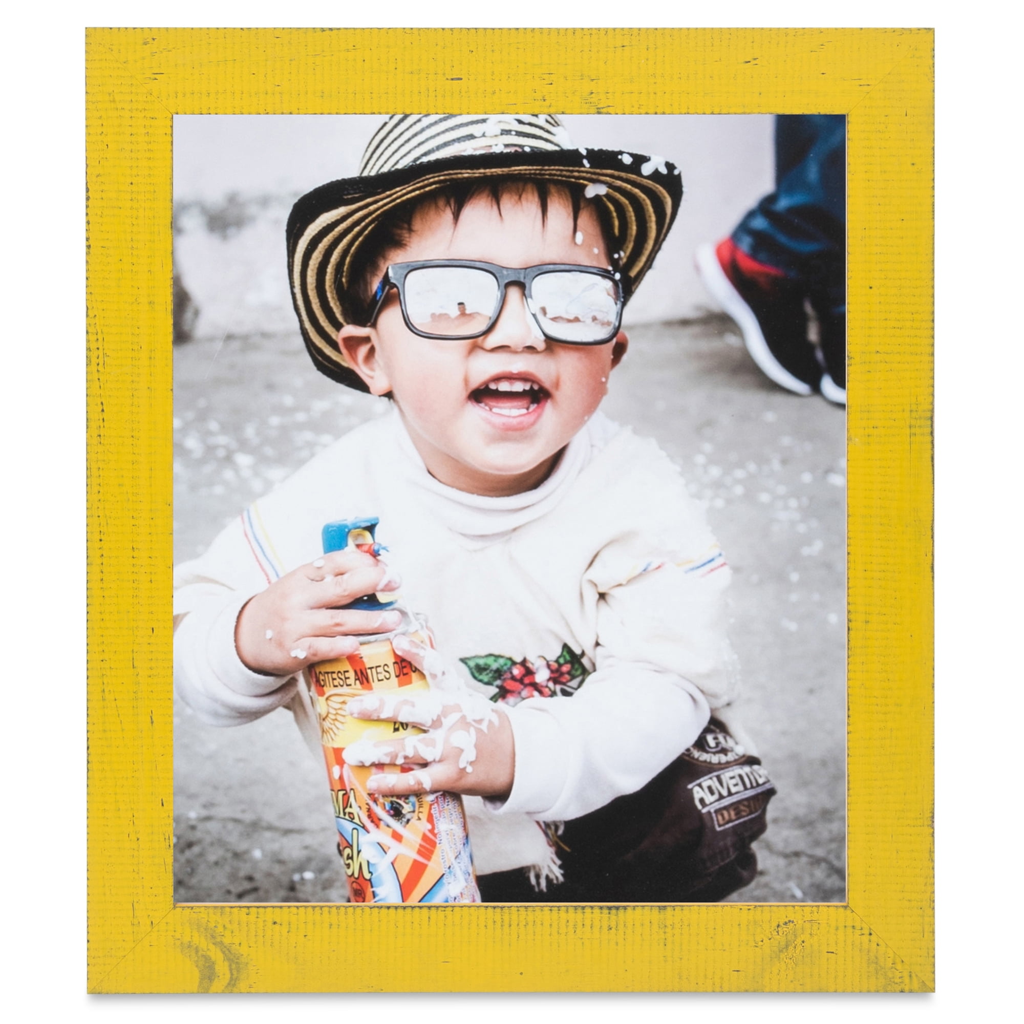 ArtToFrames 8.5x11" Yellow Picture Frame, Yellow Wood Poster Frame ...