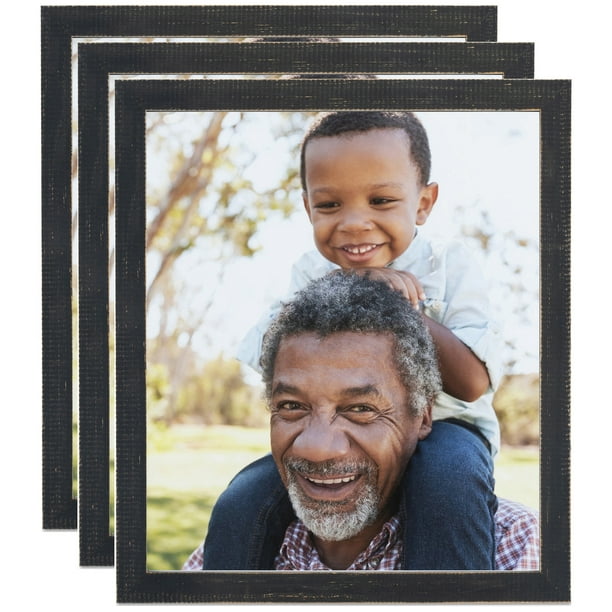 ArtToFrames 8 x 12 Distressed Black Picture Frame 8x12 inch Black Wood Poster Frame WOM 4740 3 Pack Walmart Business Supplies