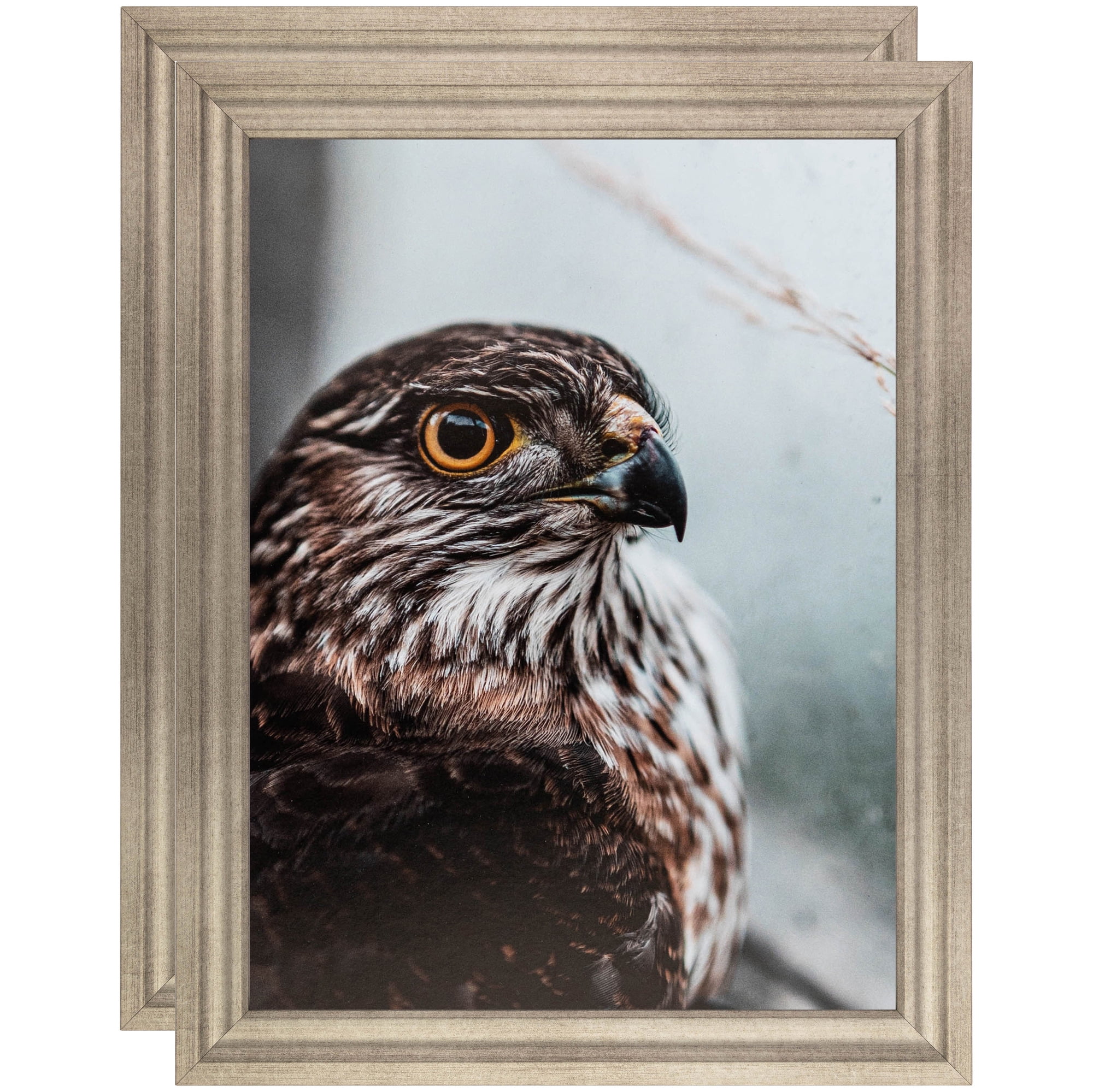 ArtToFrames 8" x 14" Muted Warm Silver Picture Frame, 8.5x14 inch ...