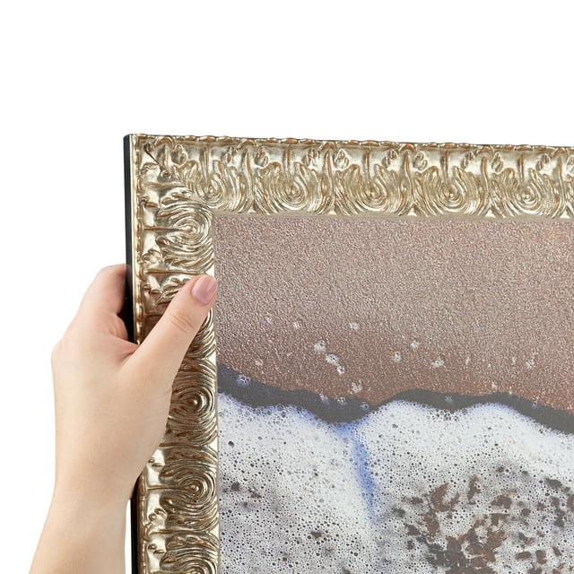 ArtToFrames 8" x 20" 1.75" wide - Silver and Black Picture Frame, 8x20 ...