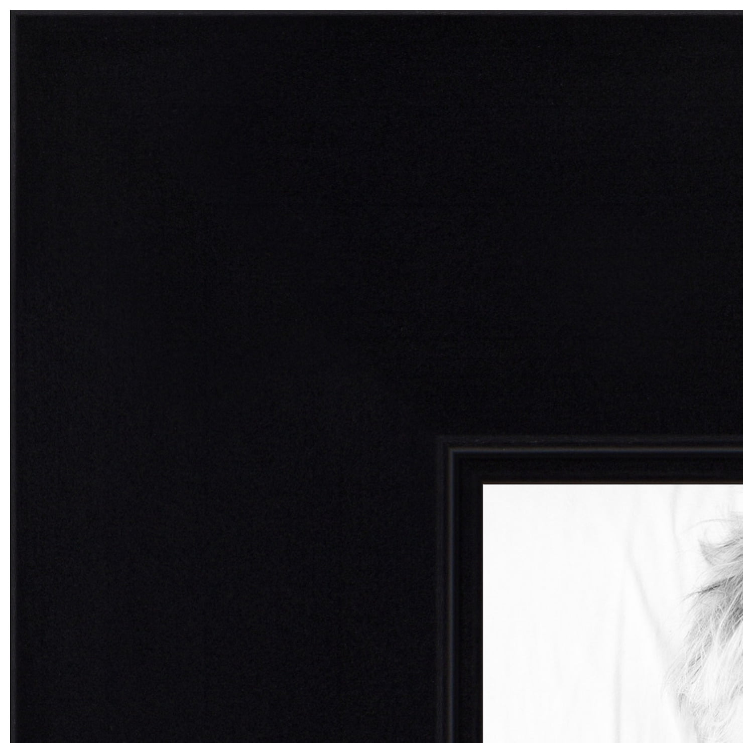 ArtToFrames 8" x 22" Satin Black Step Lip Picture Frame, 8x22 inch ...
