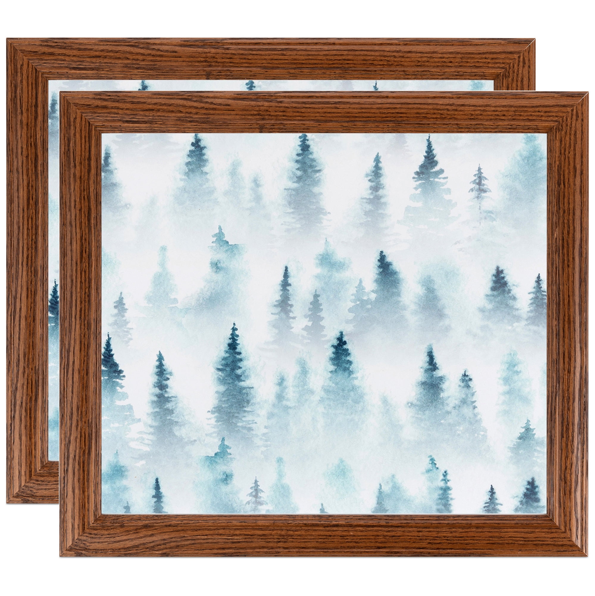 ArtToFrames 8" x 9" Walnut Picture Frame, 8x9 inch Brown Wood Poster ...