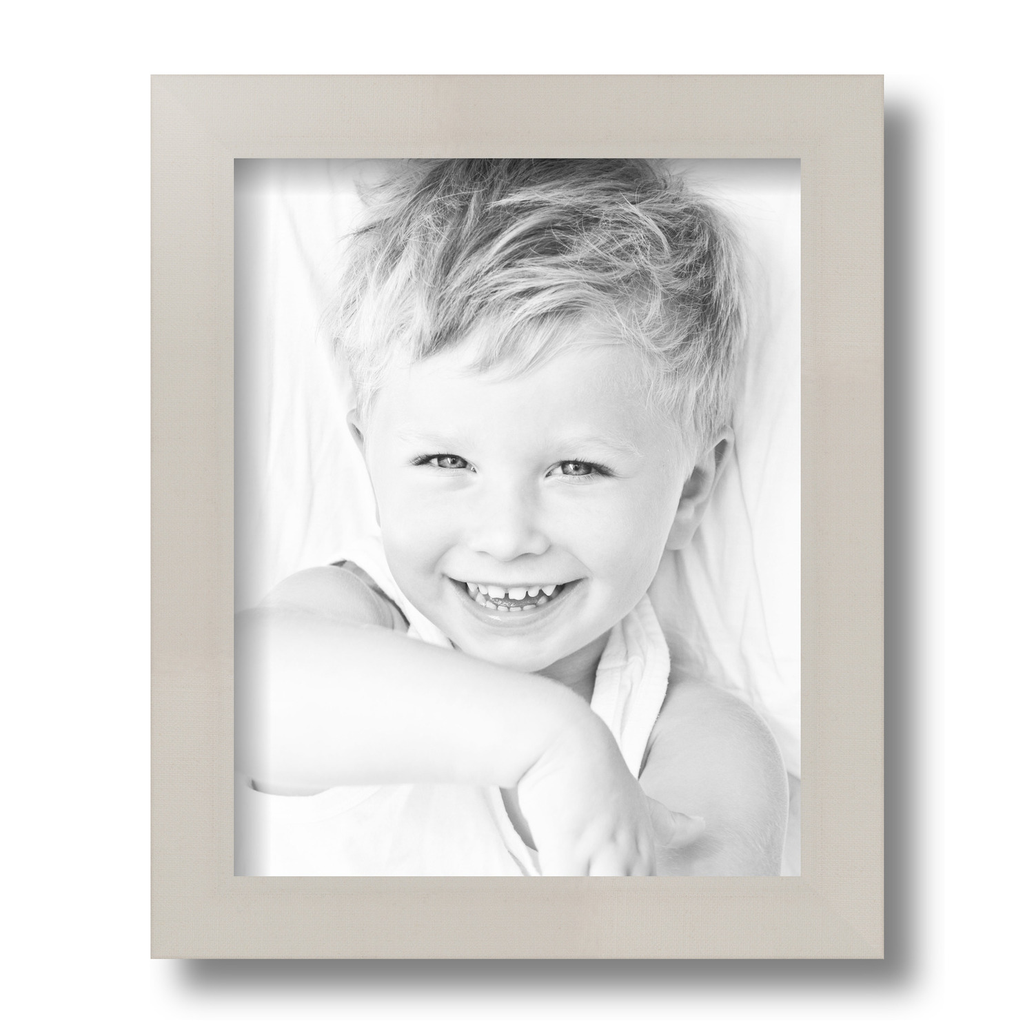 ArtToFrames 8x10 Inch Slanted Lip White Picture Frame, This White Wood ...
