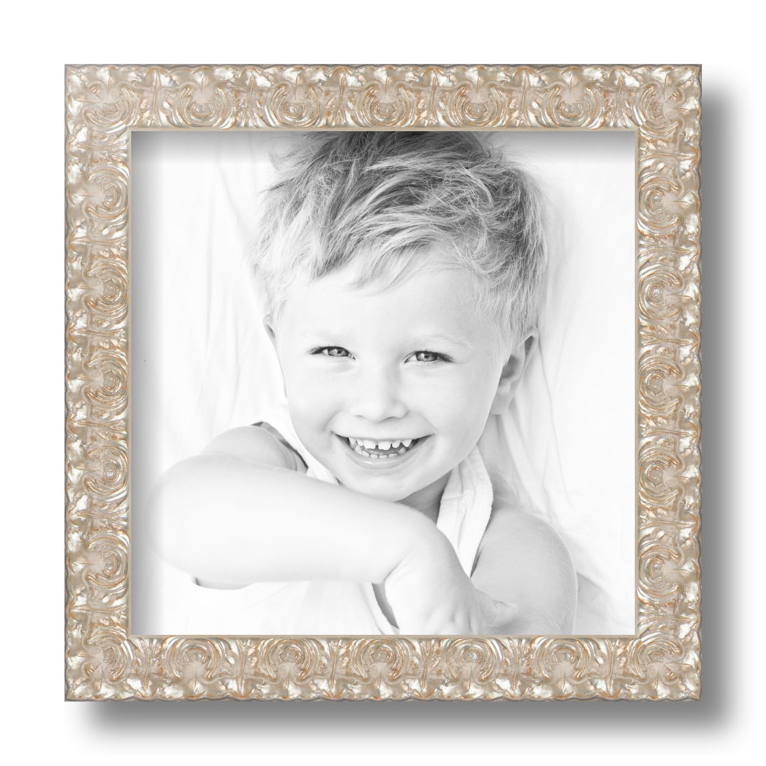 ArtToFrames 8x8 Inch Silver Thin Picture Frame, This Silver Wood Poster ...