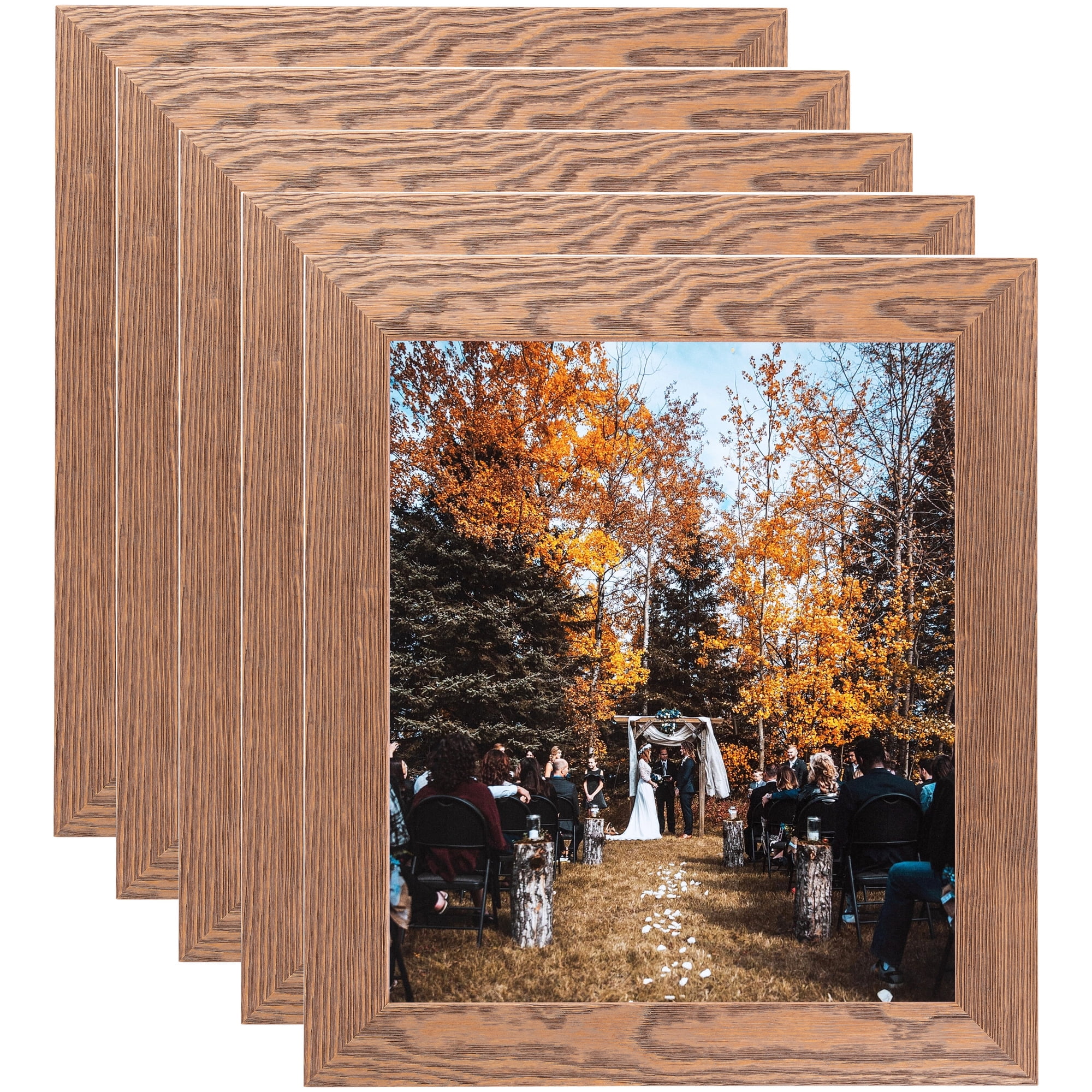 ArtToFrames 9" x 12" Honey Picture Frame, 9x12 inch Brown Wood Poster ...