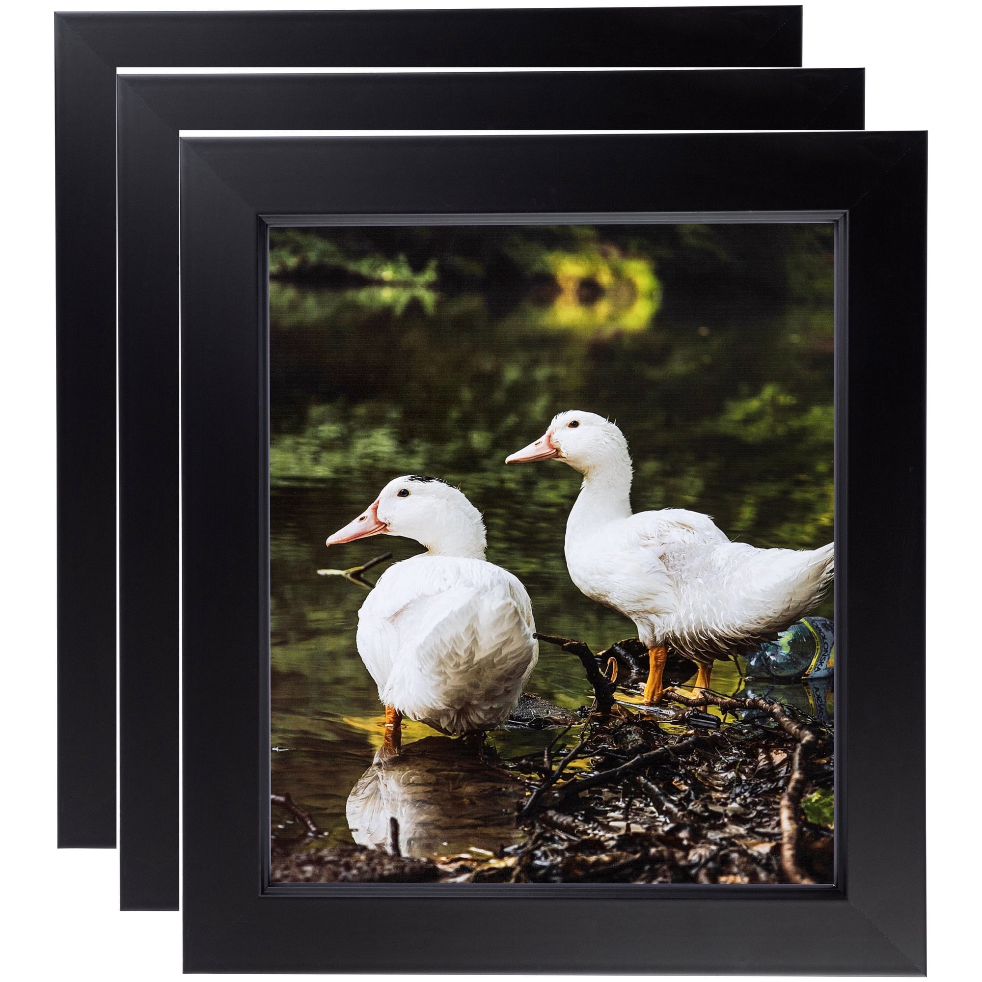 ArtToFrames 9" x 12" Satin Black Step Lip Picture Frame, 9x12 inch ...