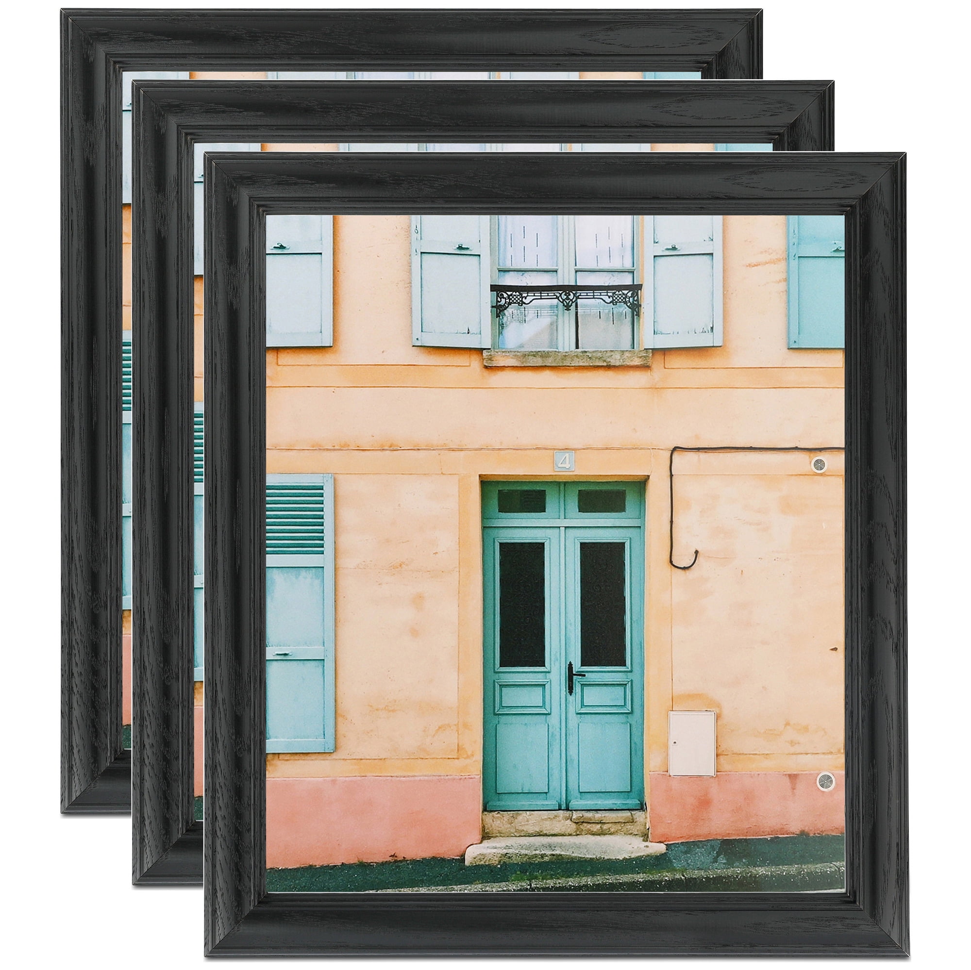 ArtToFrames 9" x 20" Galleria Noir Picture Frame, 9x20 inch Black MDF ...