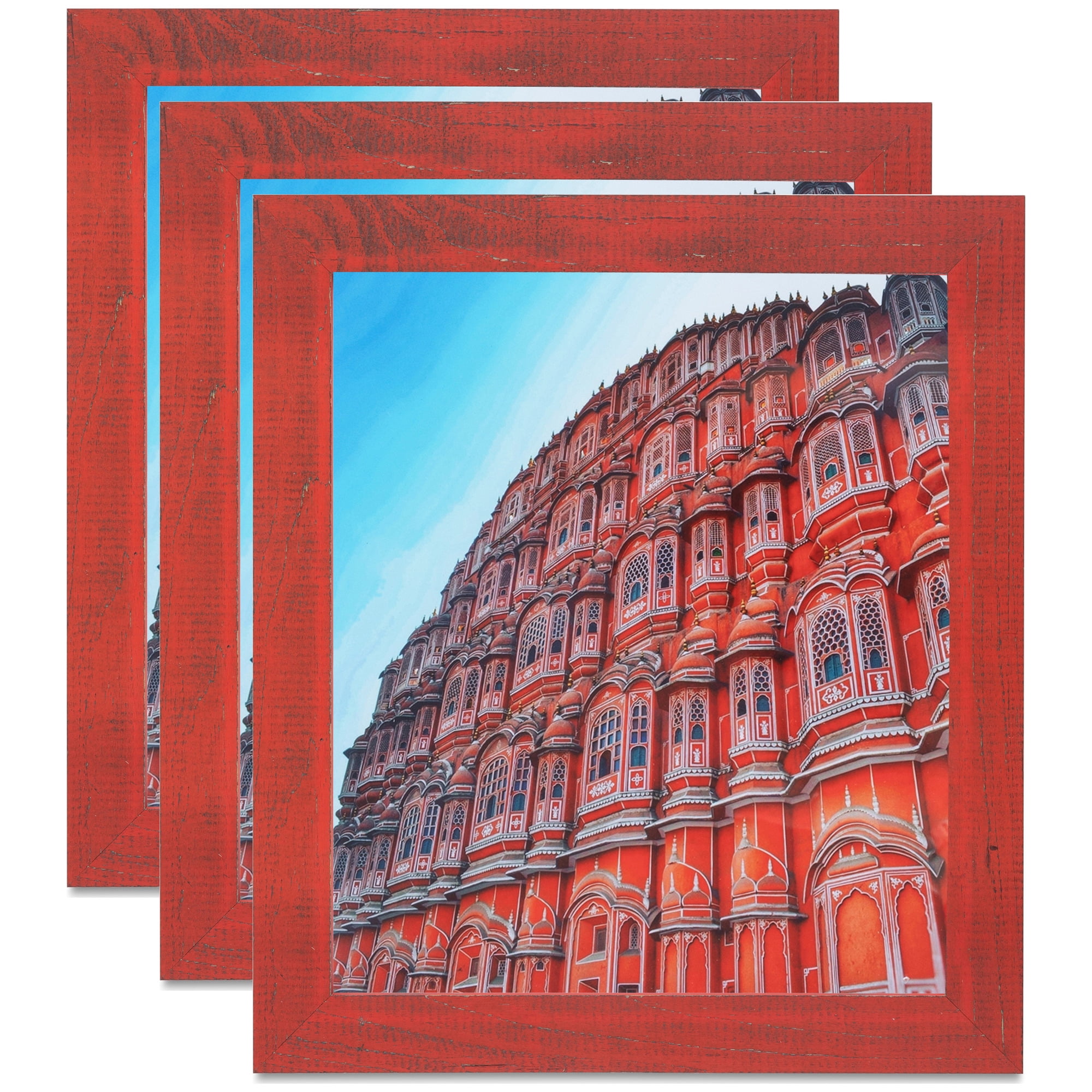 ArtToFrames 9" x 33" Red Picture Frame, 9x33 inch Red Wood Poster Frame ...