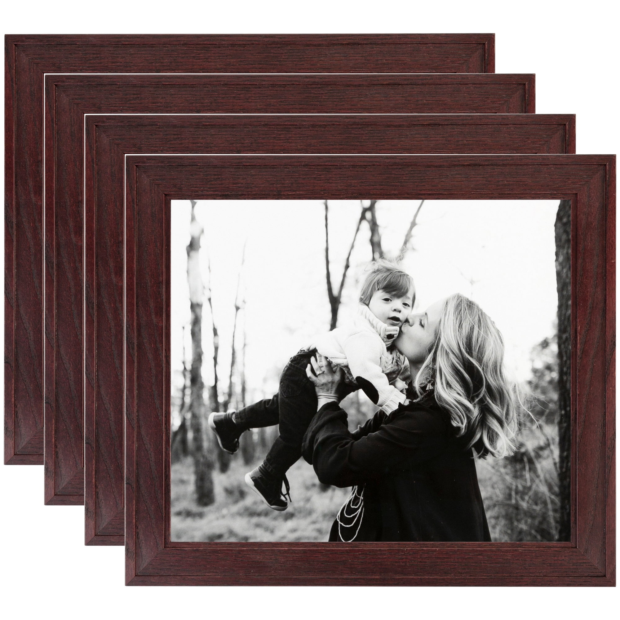 ArtToFrames 9" x 9" Cherry Picture Frame, 9x9 inch Red Wood Poster ...