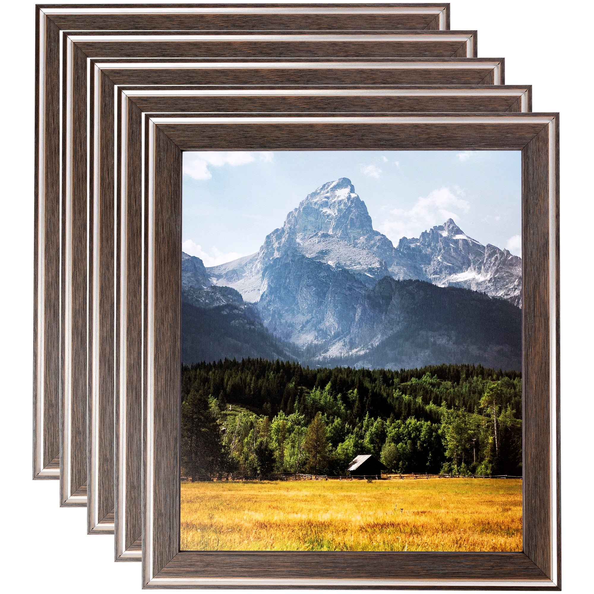 ArtToFrames 9" x 9" Contrast Grey Picture Frame, 9x9 inch Gray Wood ...
