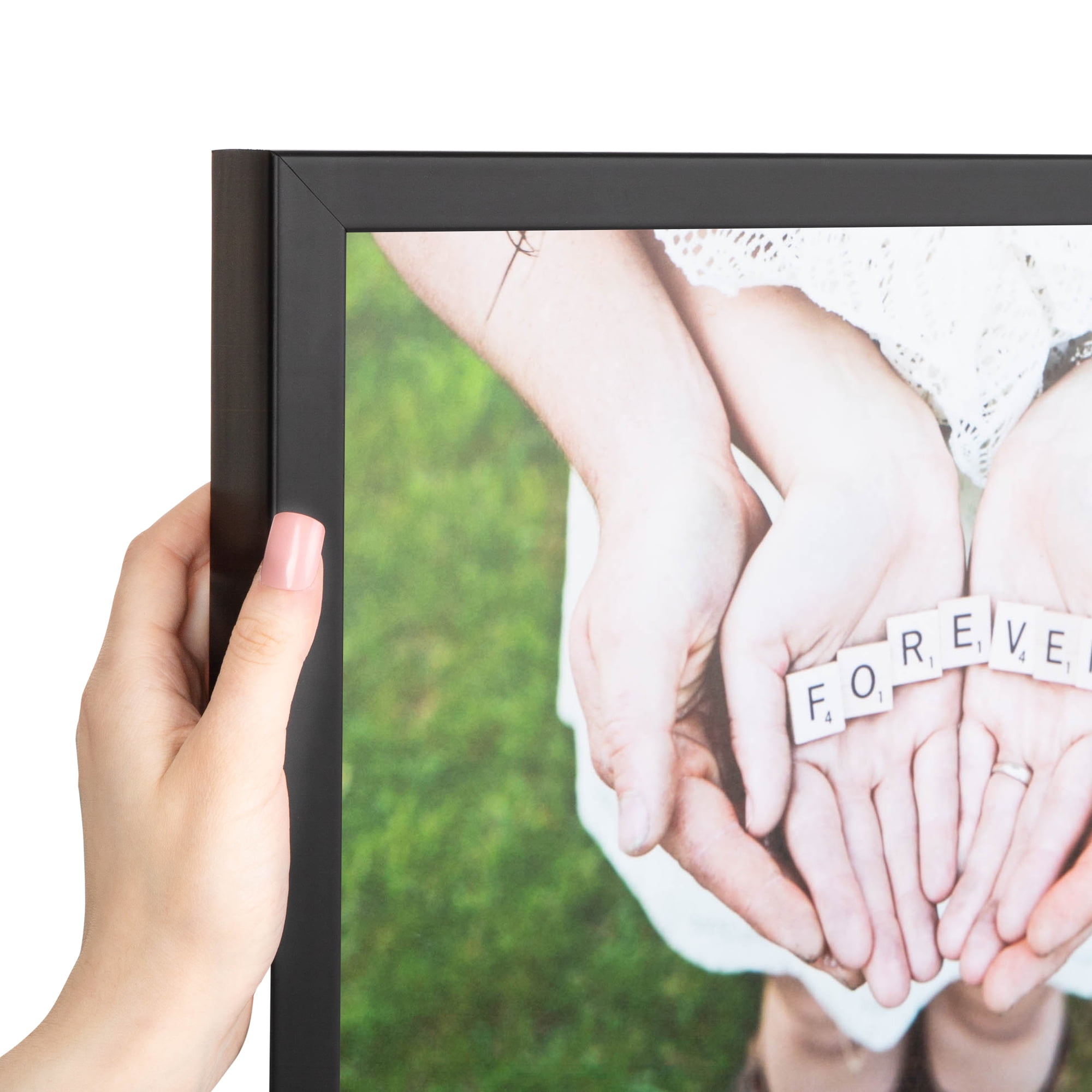 ArtToFrames 9x12 Inch Satin Black Picture Frame, This Black Wood Poster ...