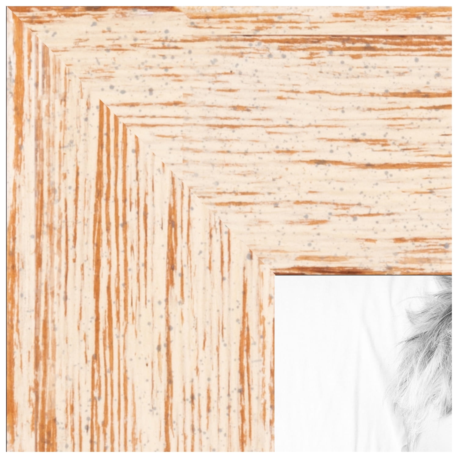 ArtToFrames 9x24 inch Knotty Pines Pecan with White Wash Picture Frame ...