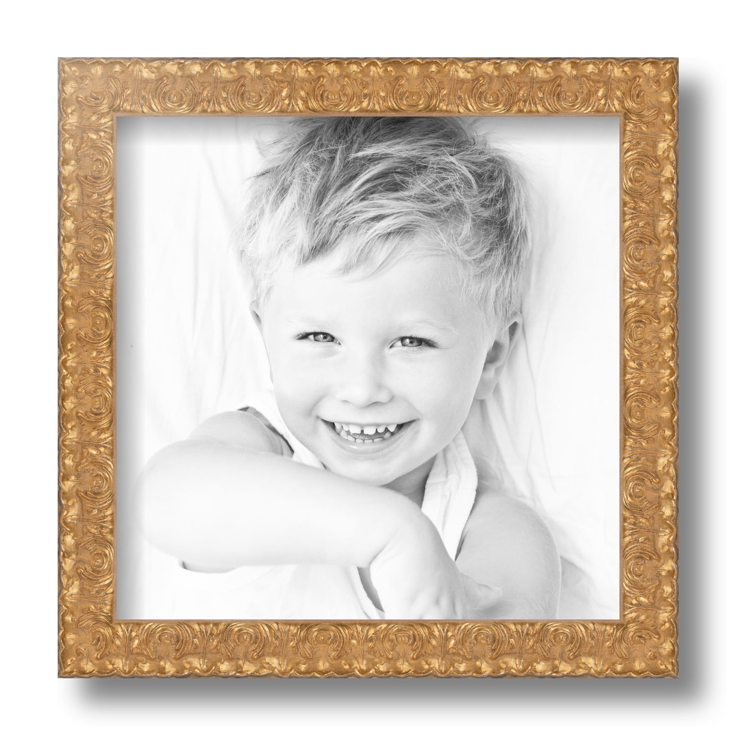 ArtToFrames 9x9 Inch Gold Picture Frame, This Gold Wood Poster Frame is ...