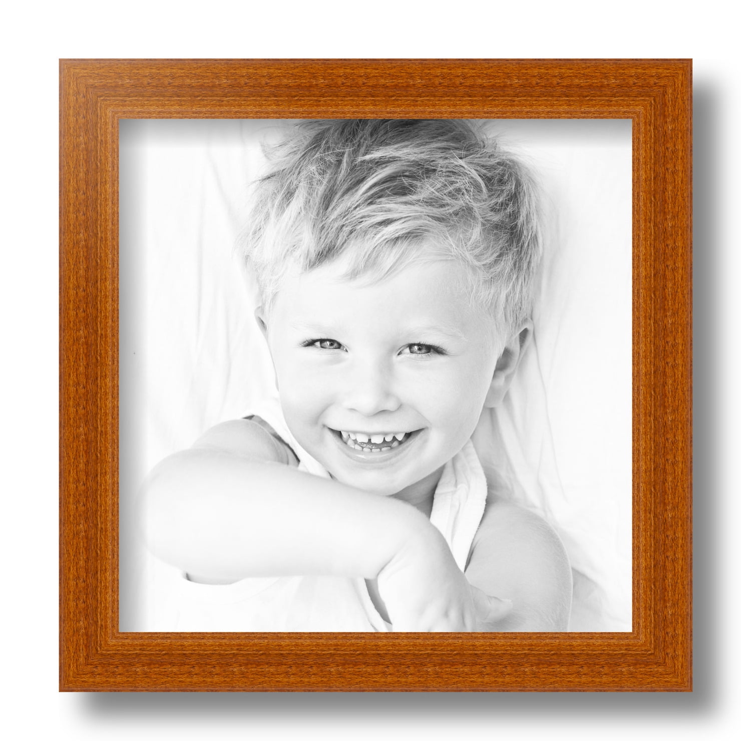 ArtToFrames 9x9 Inch Honey Picture Frame, This Brown Wood Poster Frame ...