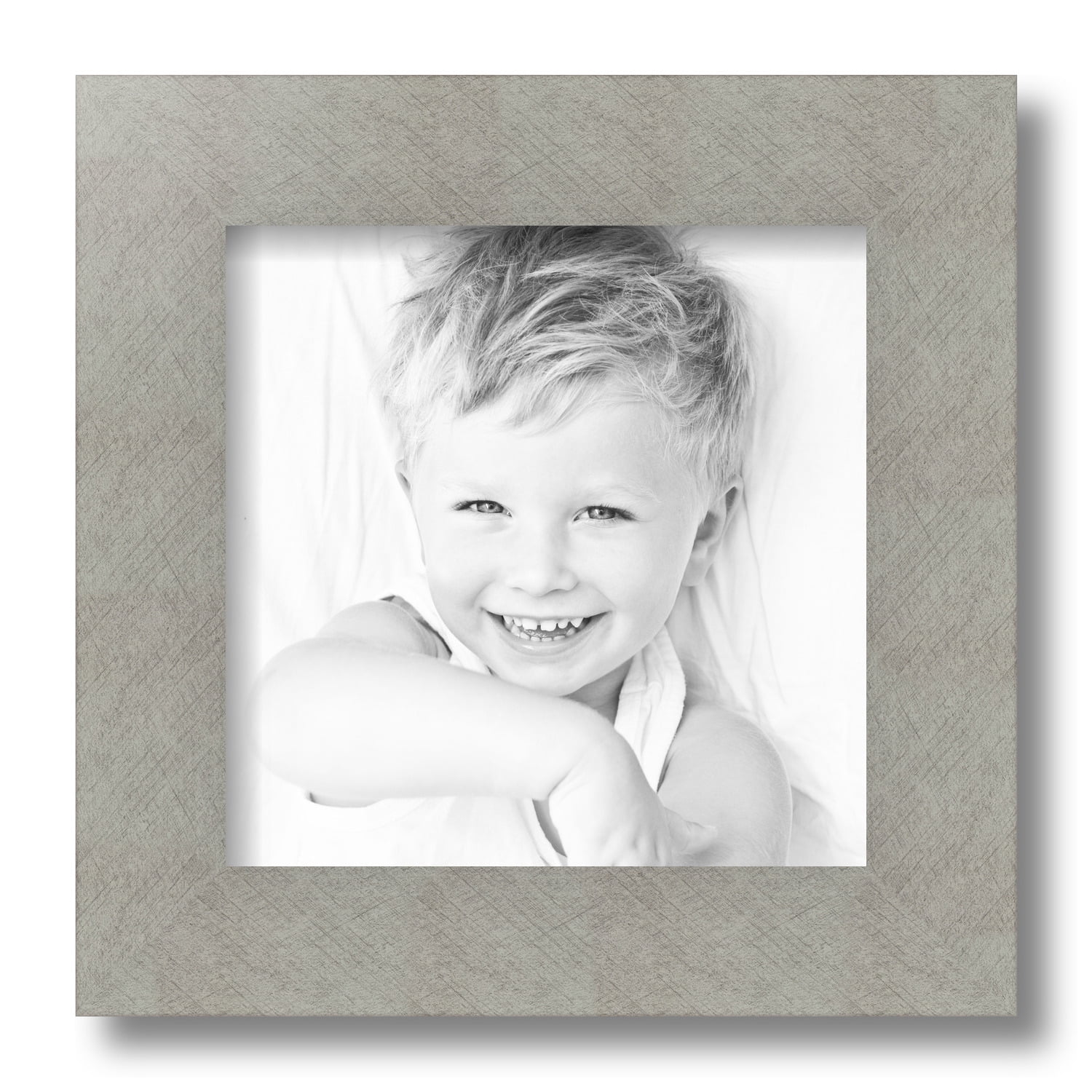 ArtToFrames 9x9" Metallic Deco Silver Picture Frame, Silver MDF Poster ...