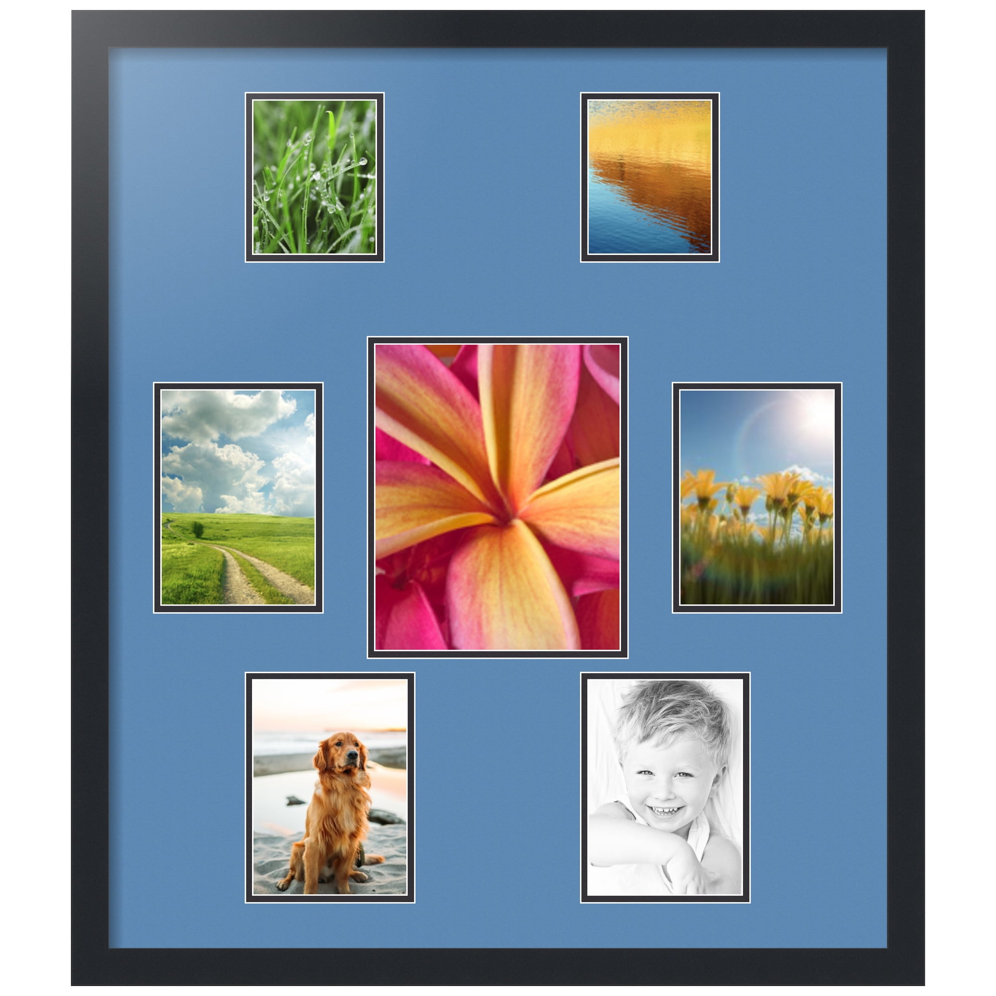 ArtToFrames Collage Photo Picture Frame with 1 - 8x10 and 2 - 4x5 and 4 - 5x7" Openings, Framed ...