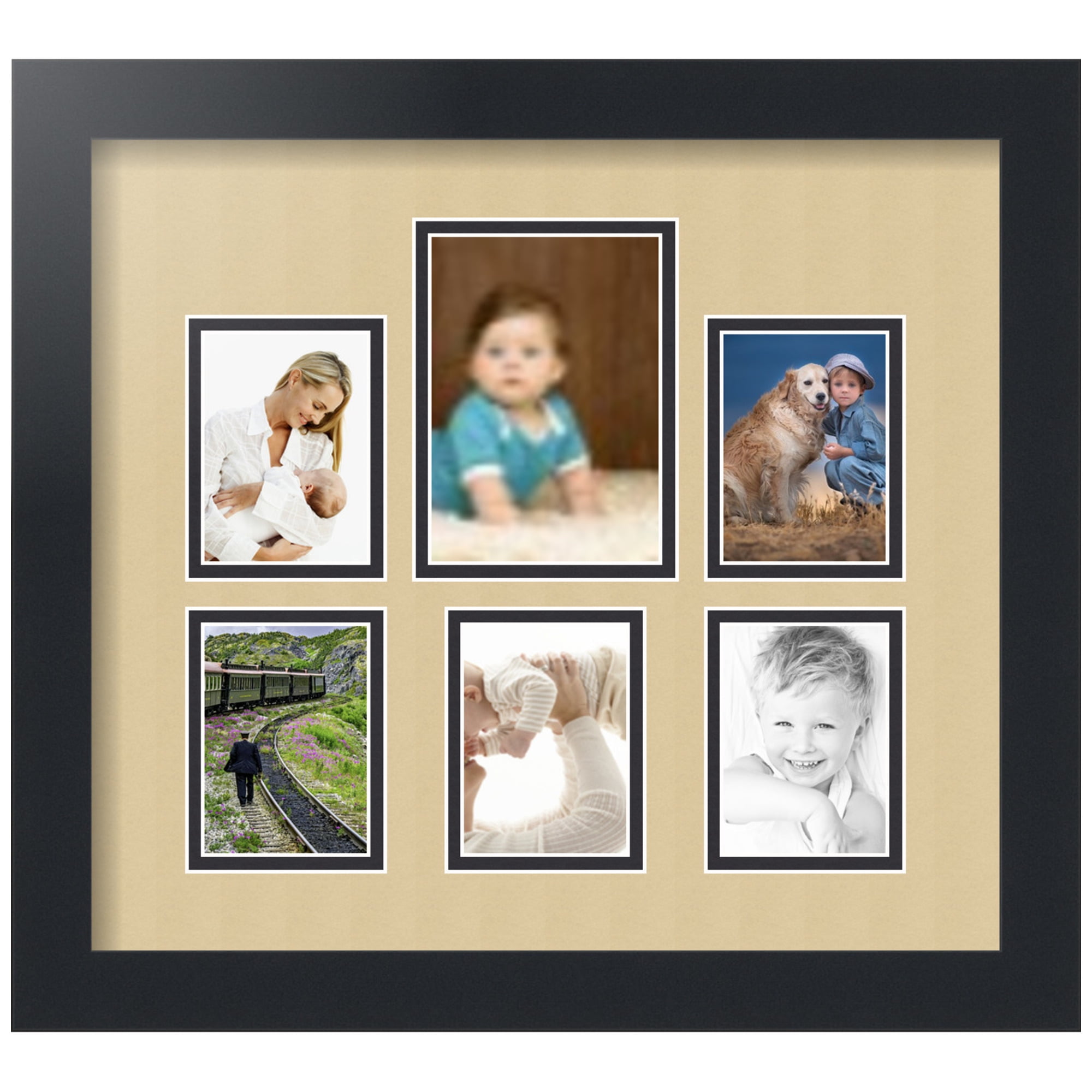 ArtToFrames Collage Photo Picture Frame with 1 - 3.5x5 and 5 - 2.5x3.5 ...