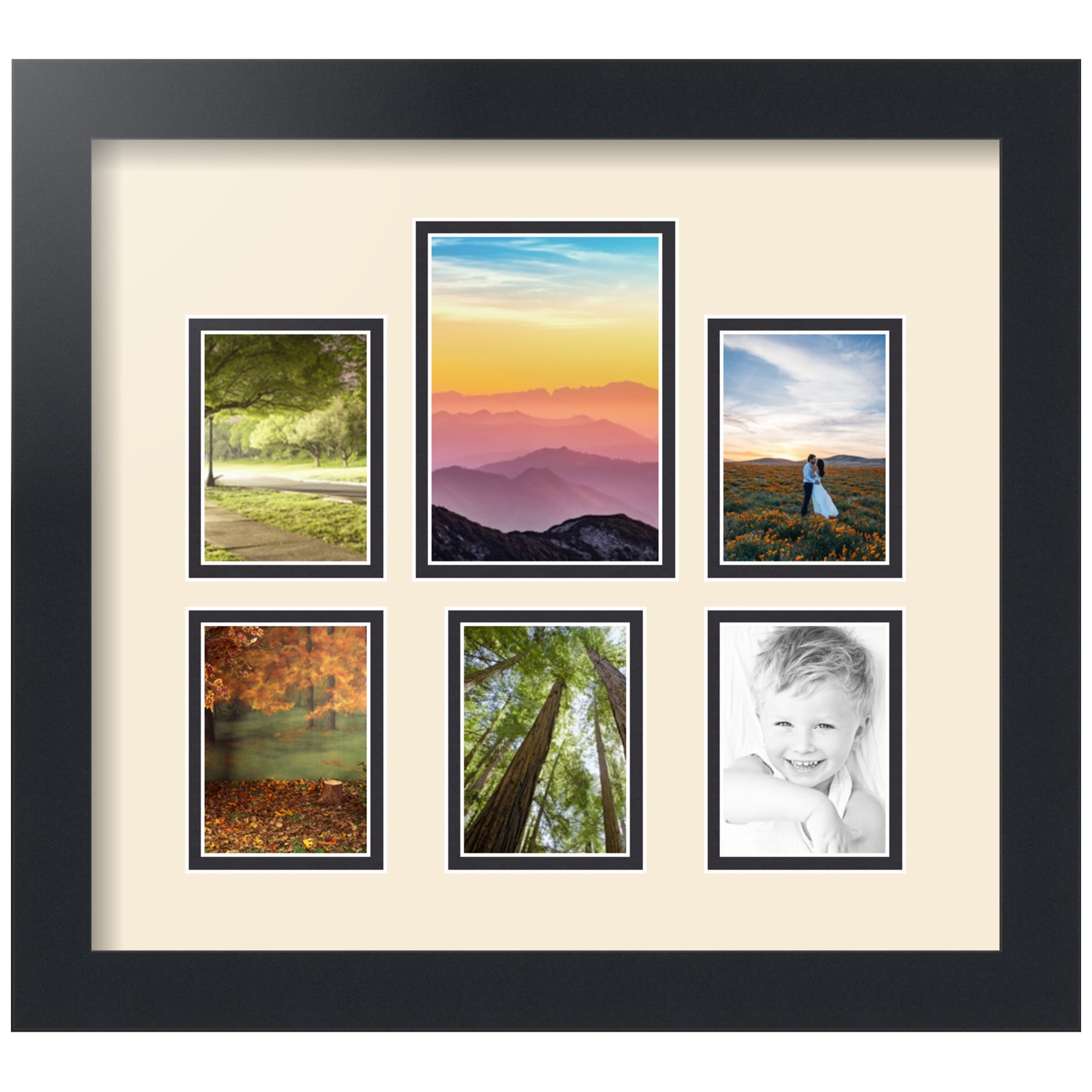 ArtToFrames Collage Photo Picture Frame with 1 - 3.5x5 and 5 - 2.5x3.5 ...