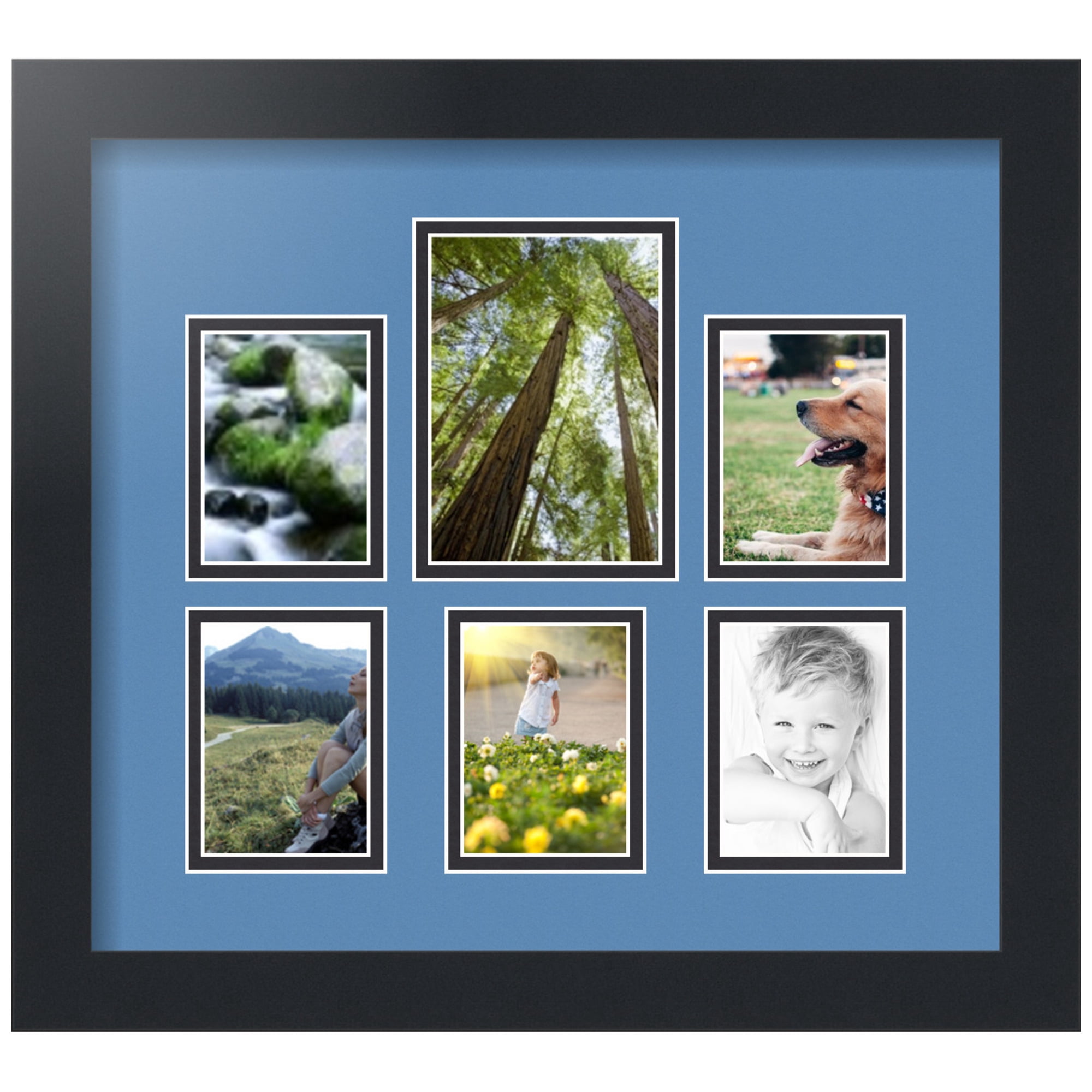 ArtToFrames Collage Photo Picture Frame with 1 - 3.5x5 and 5 - 2.5x3.5 ...