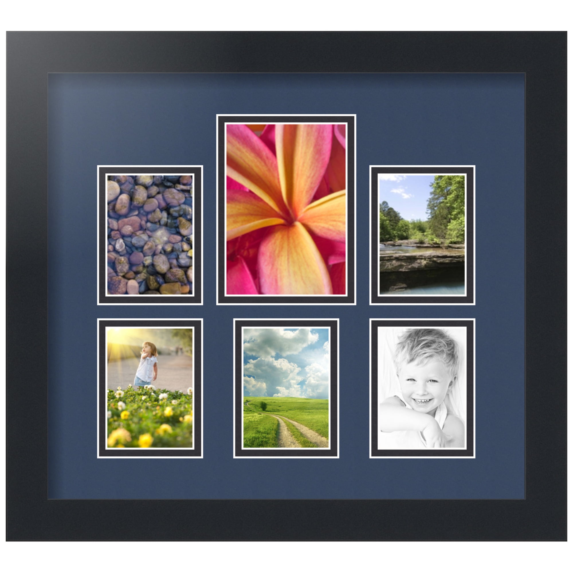 ArtToFrames Collage Photo Picture Frame with 1 - 3.5x5 and 5 - 2.5x3.5 ...