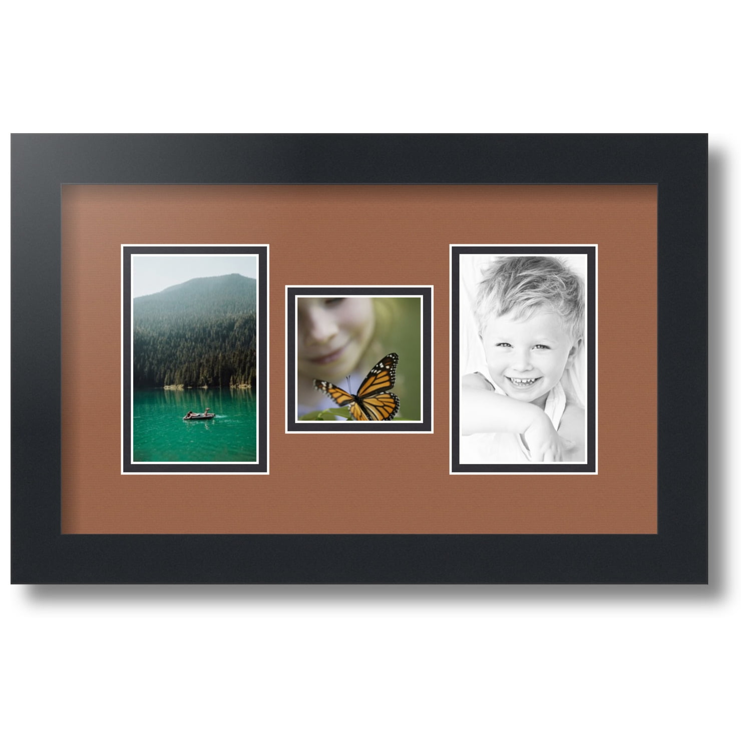 ArtToFrames Collage Photo Picture Frame with 1 - 3x3 and 2 - 3x5 ...