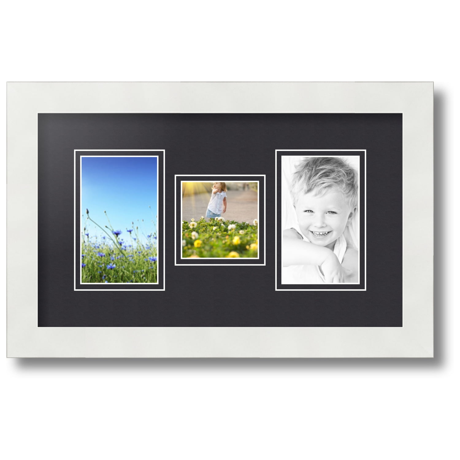 ArtToFrames Collage Photo Picture Frame with 1 - 3x3 and 2 - 3x5 ...