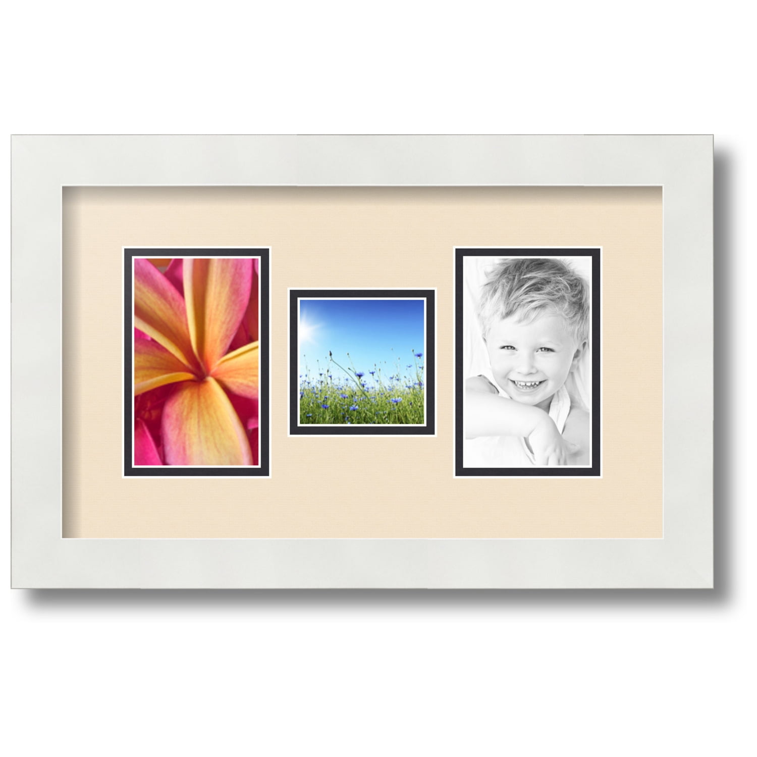 ArtToFrames Collage Photo Picture Frame with 1 - 3x3 and 2 - 3x5 ...