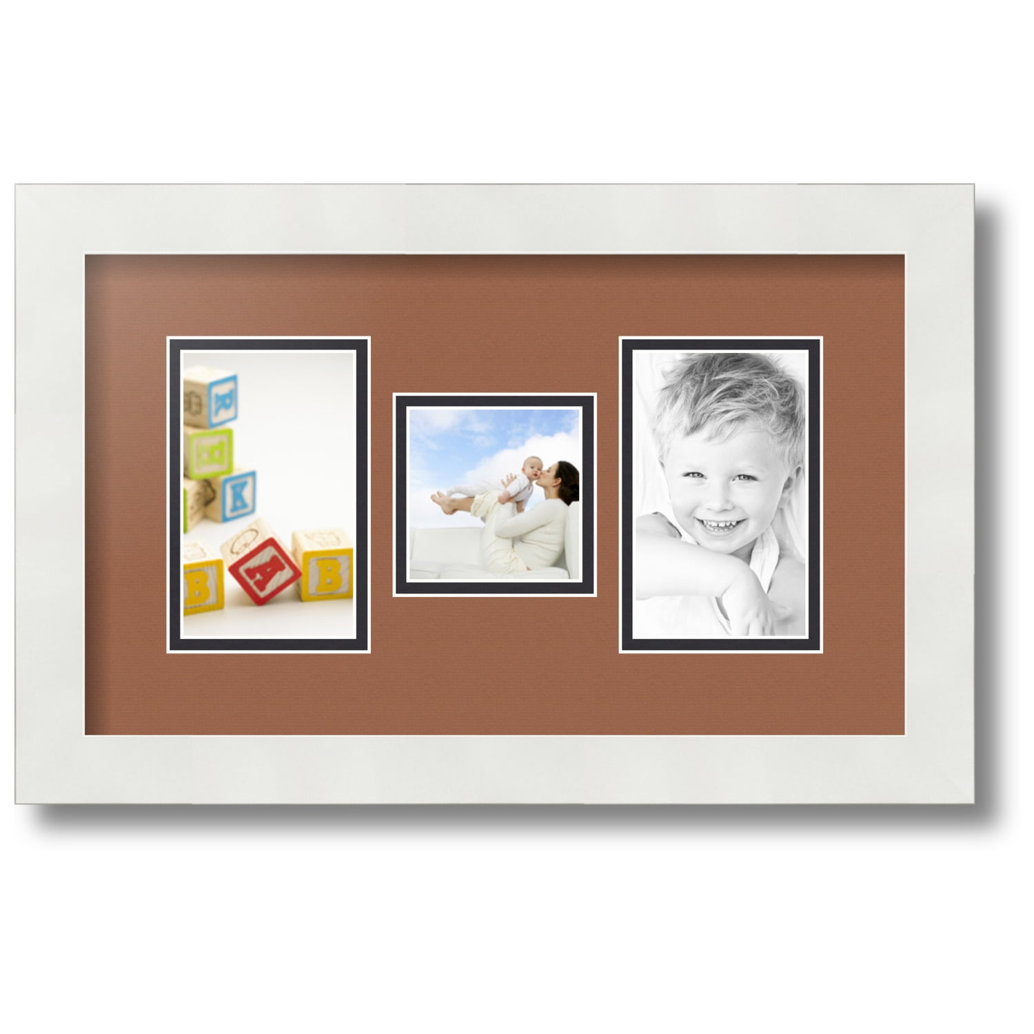 ArtToFrames Collage Photo Picture Frame with 1 - 3x3 and 2 - 3x5 ...