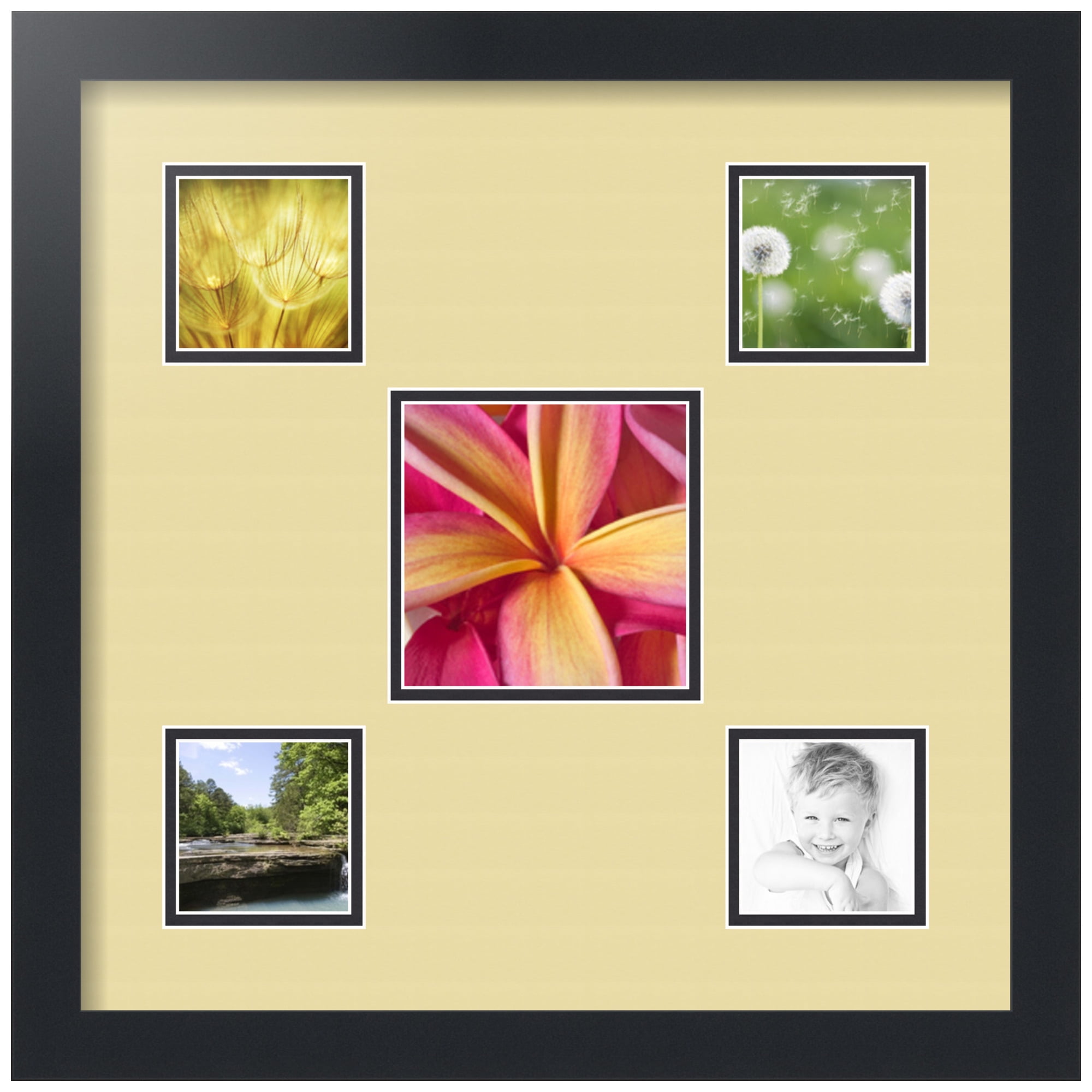 ArtToFrames Collage Photo Picture Frame with 1 - 5x5 and 4 - 3x3 ...