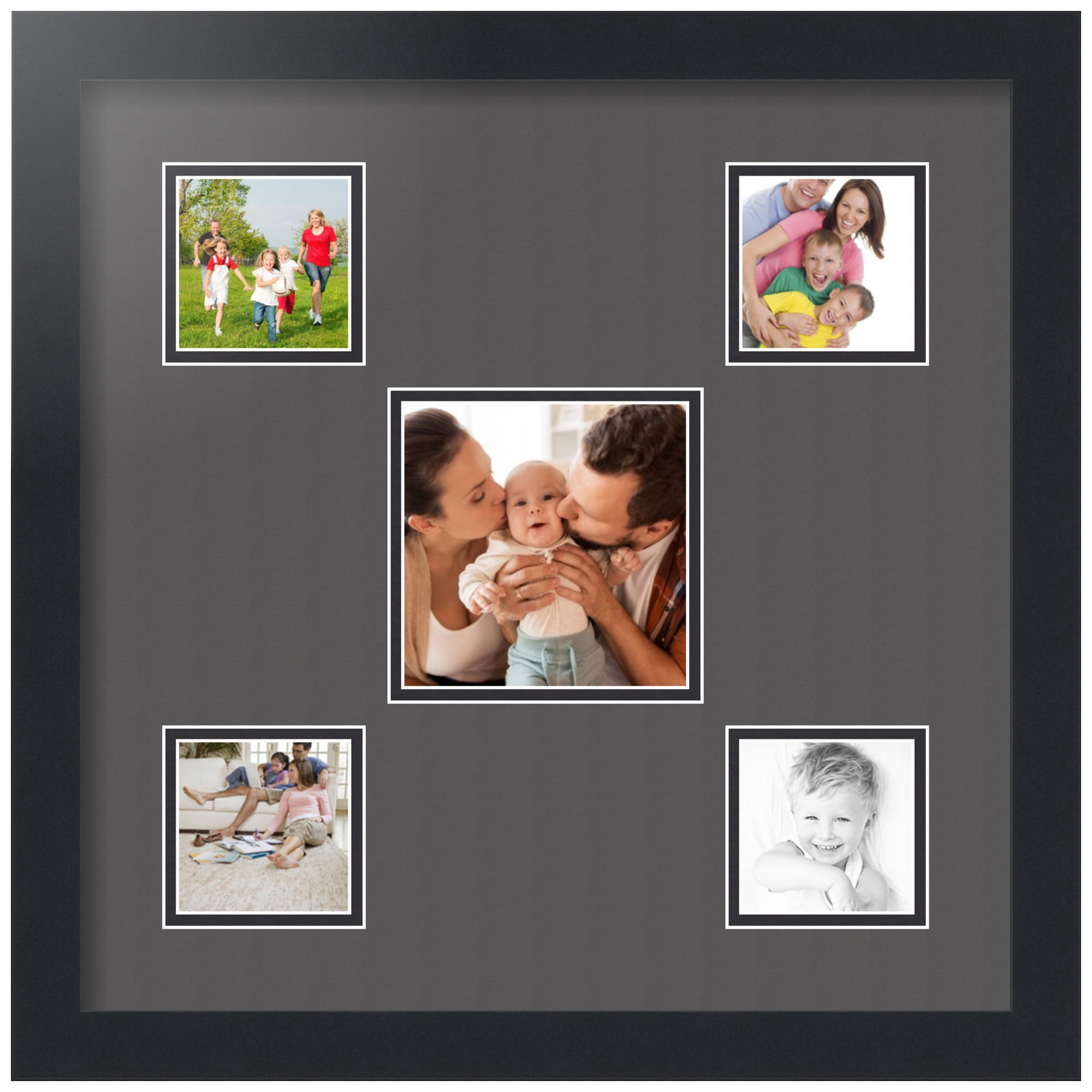 ArtToFrames Collage Photo Picture Frame with 1 - 5x5 and 4 - 3x3 ...