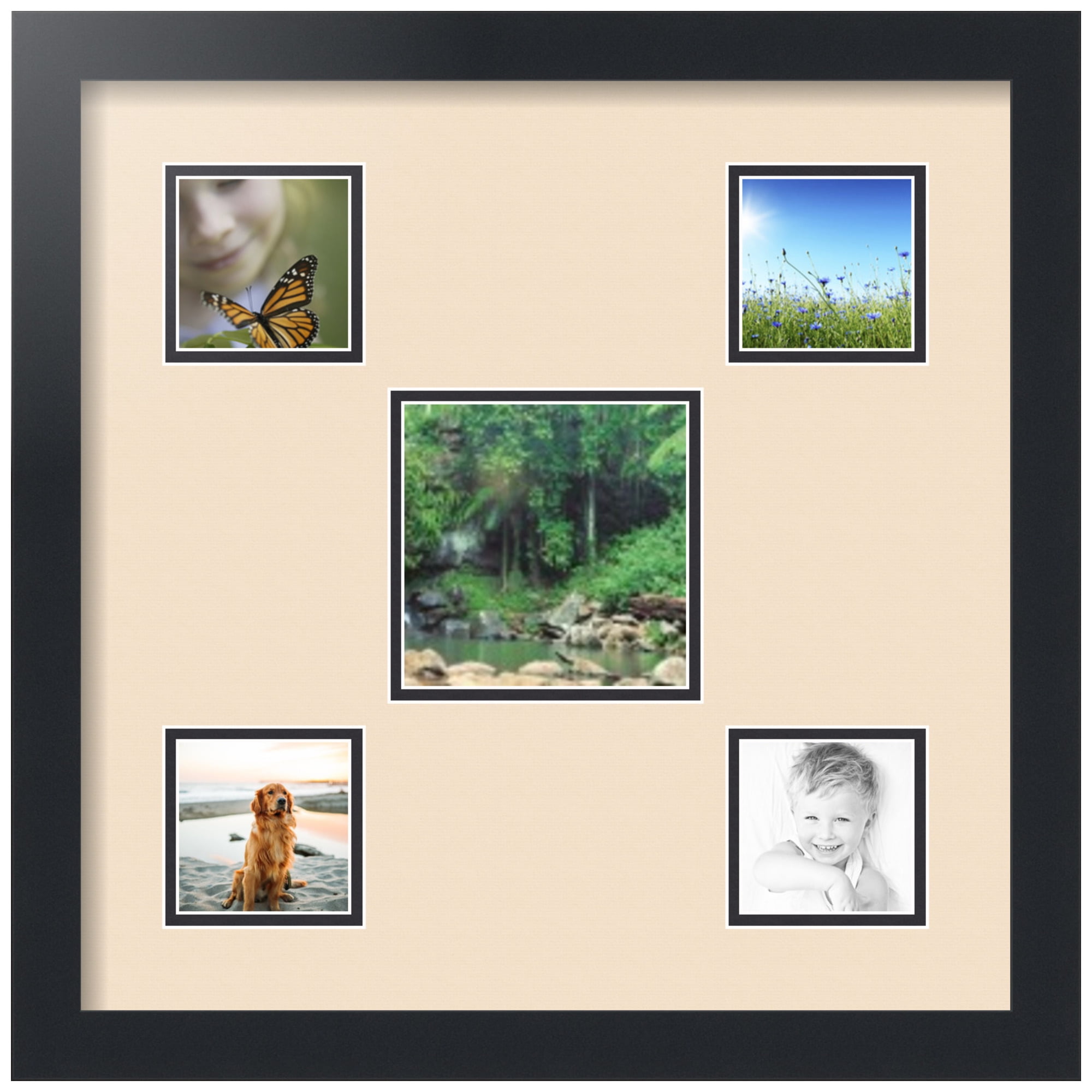 ArtToFrames Collage Photo Picture Frame with 1 - 5x5 and 4 - 3x3 ...