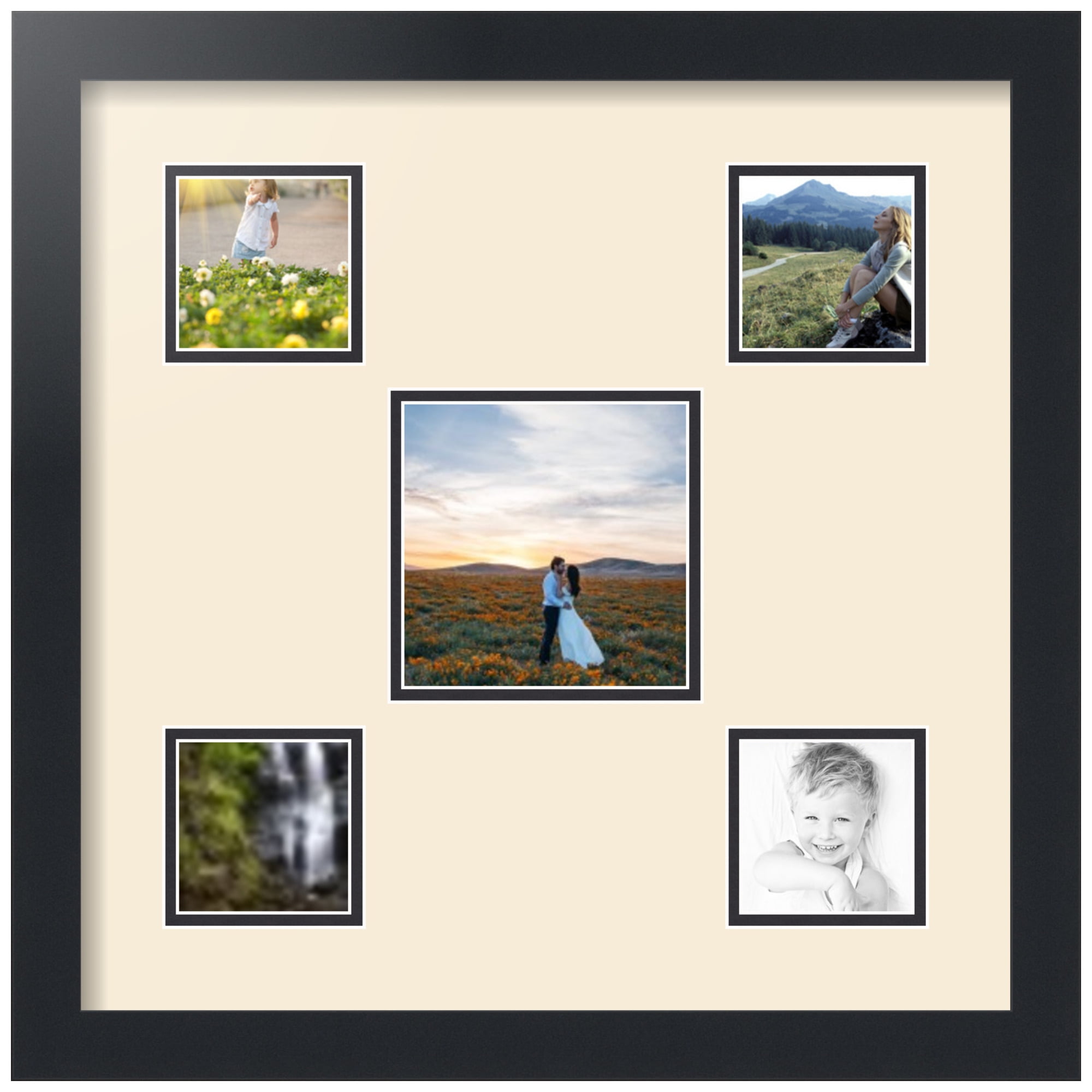 ArtToFrames Collage Photo Picture Frame with 1 - 5x5 and 4 - 3x3 ...