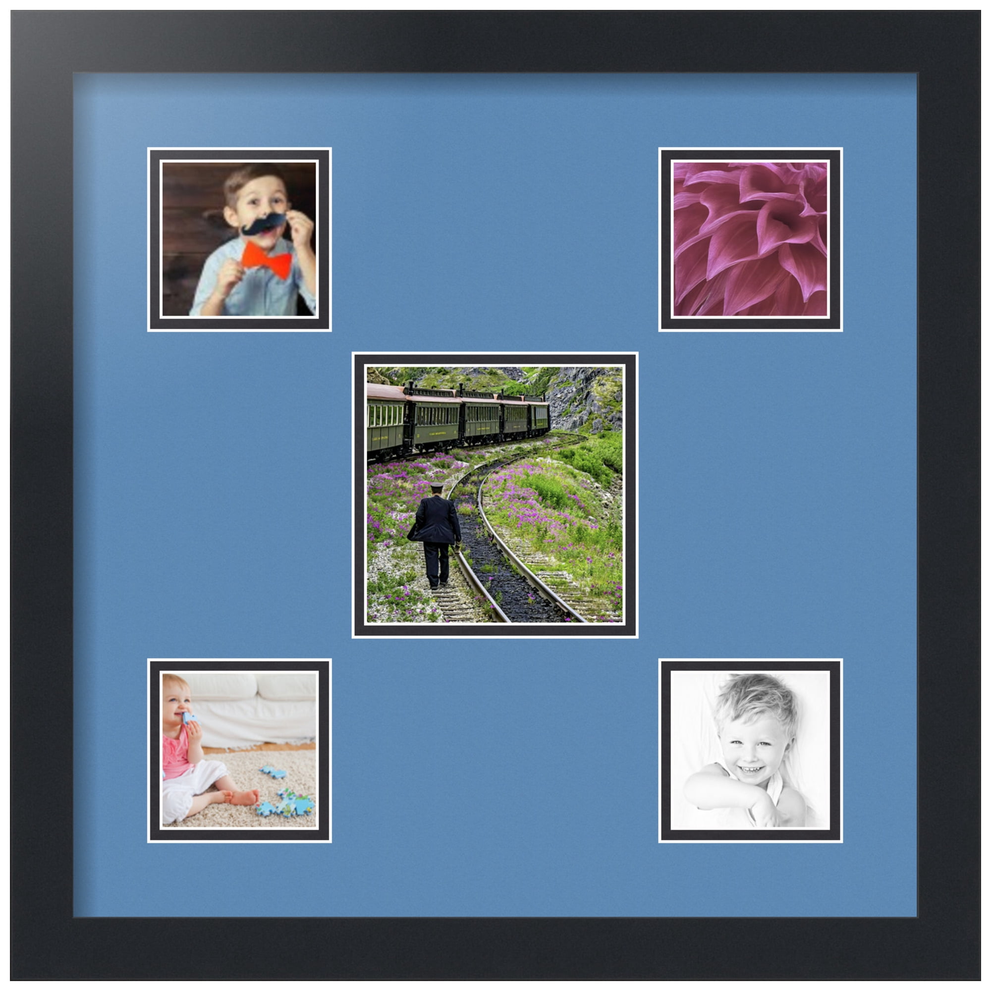 ArtToFrames Collage Photo Picture Frame with 1 - 5x5 and 4 - 3x3 ...