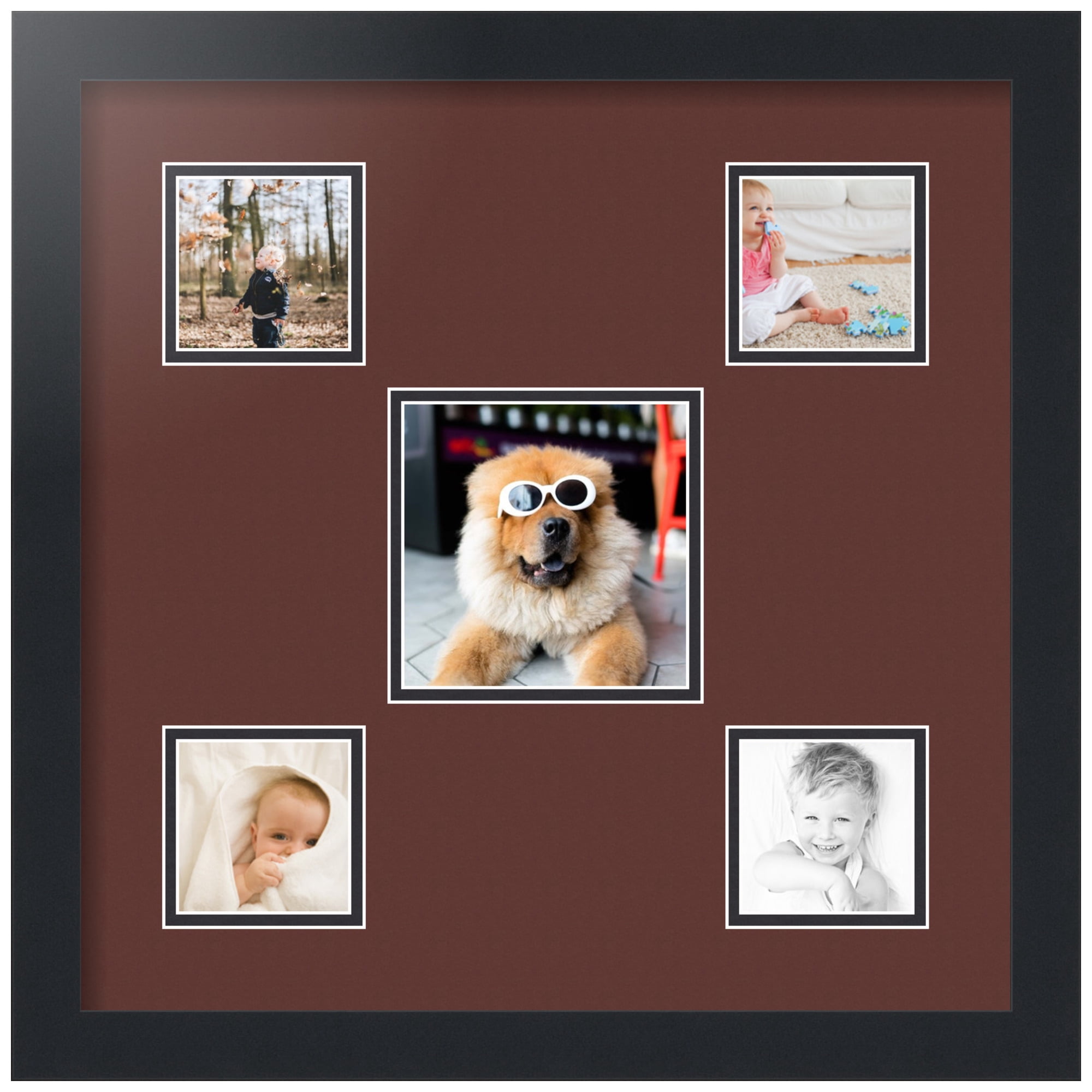 ArtToFrames Collage Photo Picture Frame with 1 - 5x5 and 4 - 3x3 ...