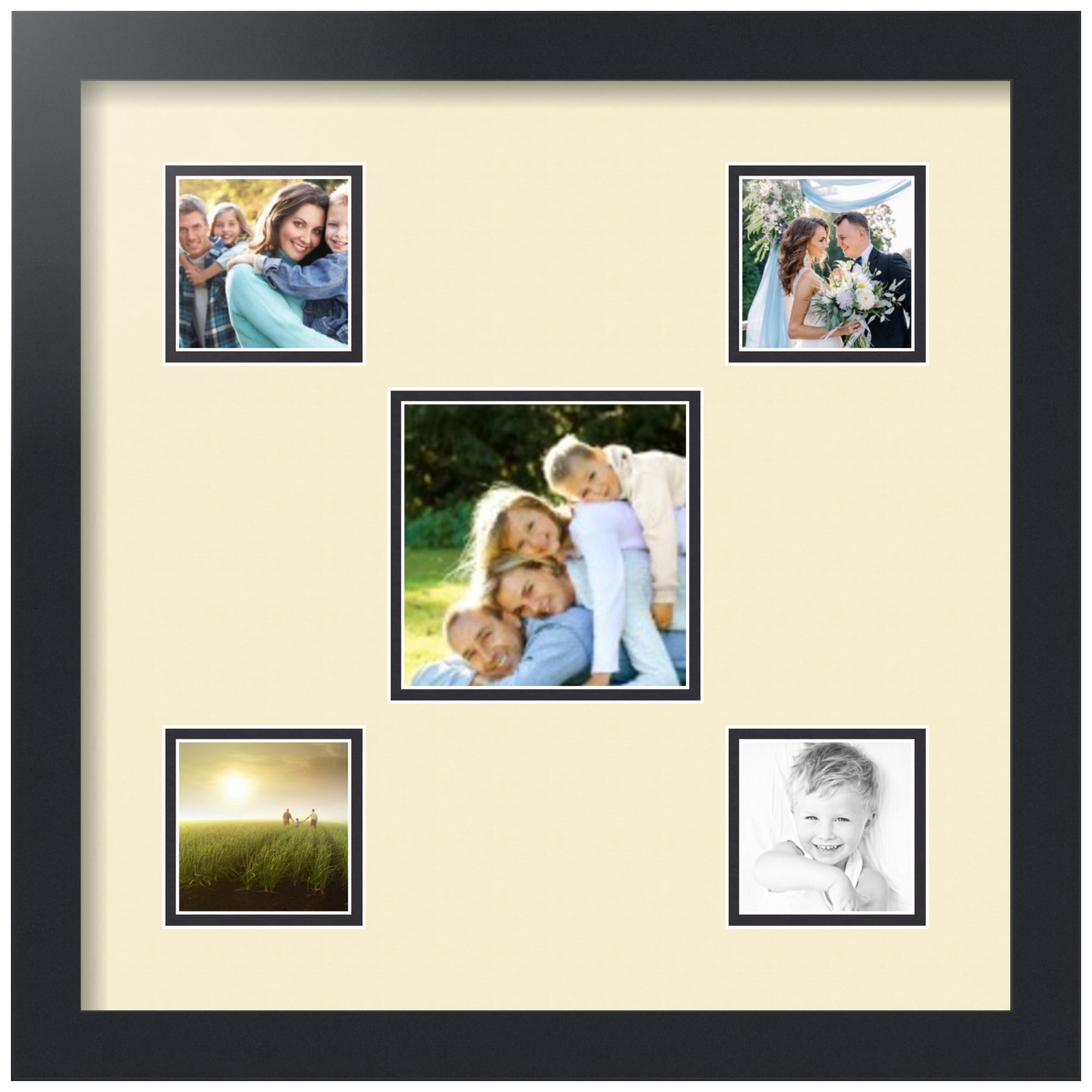 ArtToFrames Collage Photo Picture Frame with 1 - 5x5 and 4 - 3x3 ...