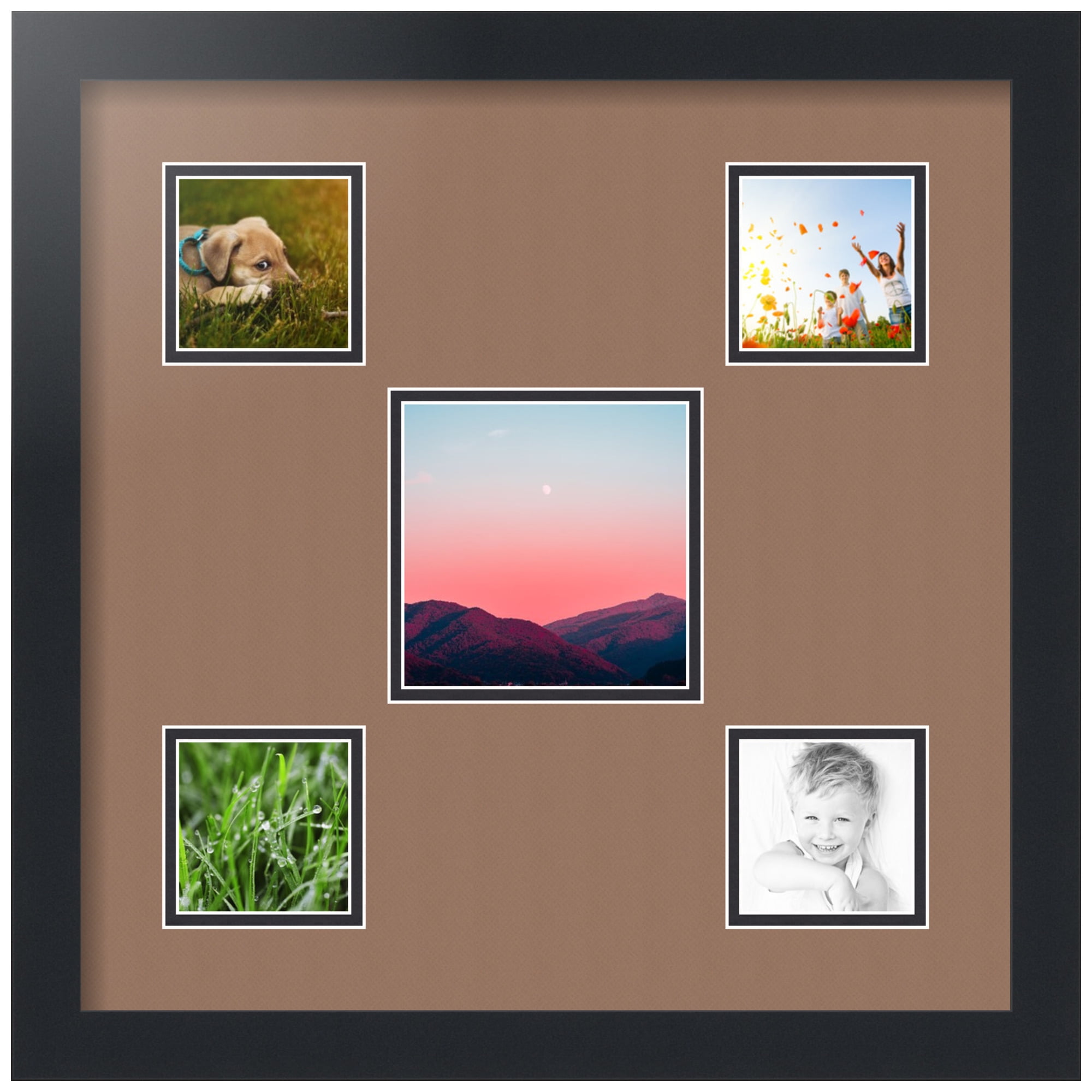 ArtToFrames Collage Photo Picture Frame with 1 - 5x5 and 4 - 3x3 ...