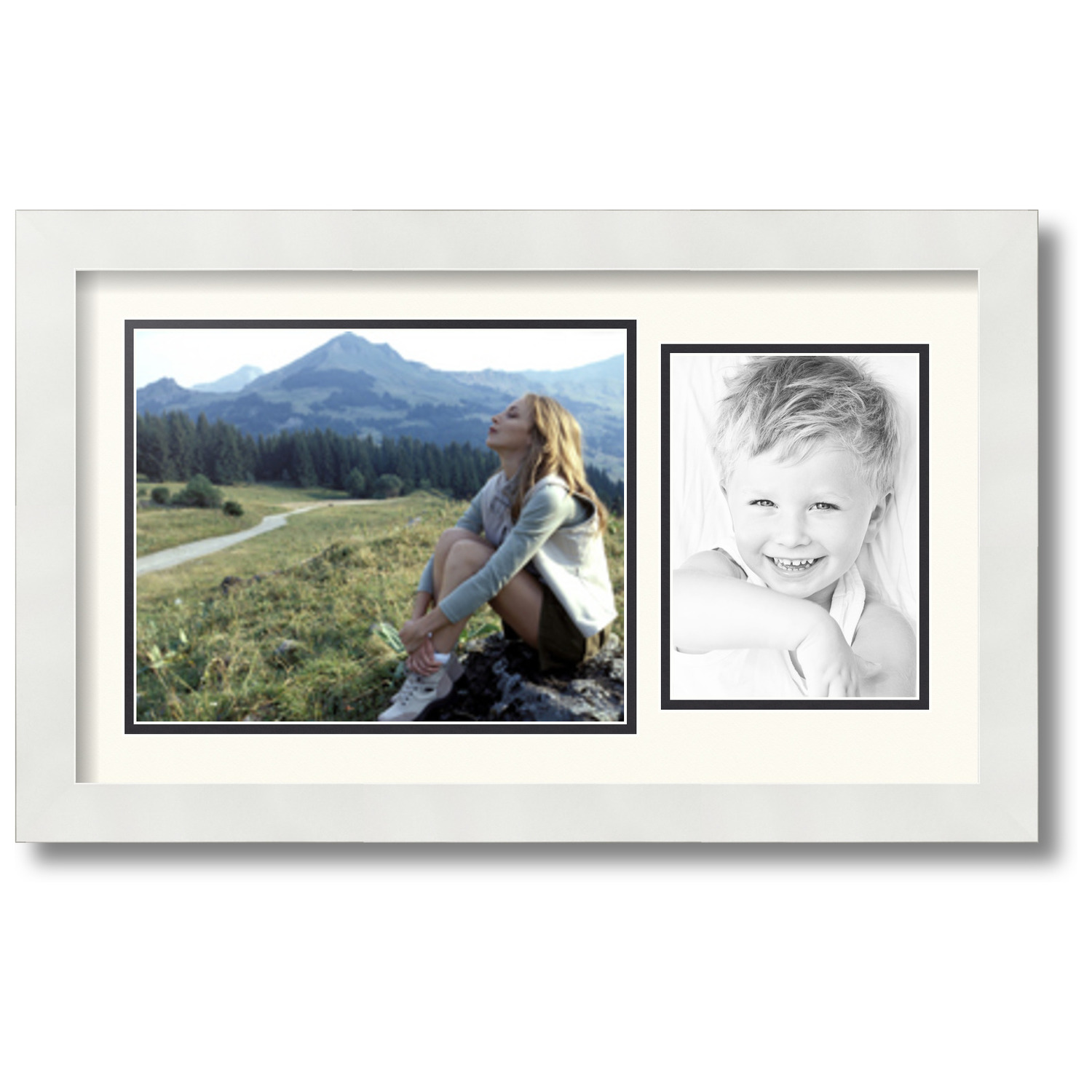ArtToFrames Collage Photo Picture Frame with 3 - 5x7 Openings, Framed ...