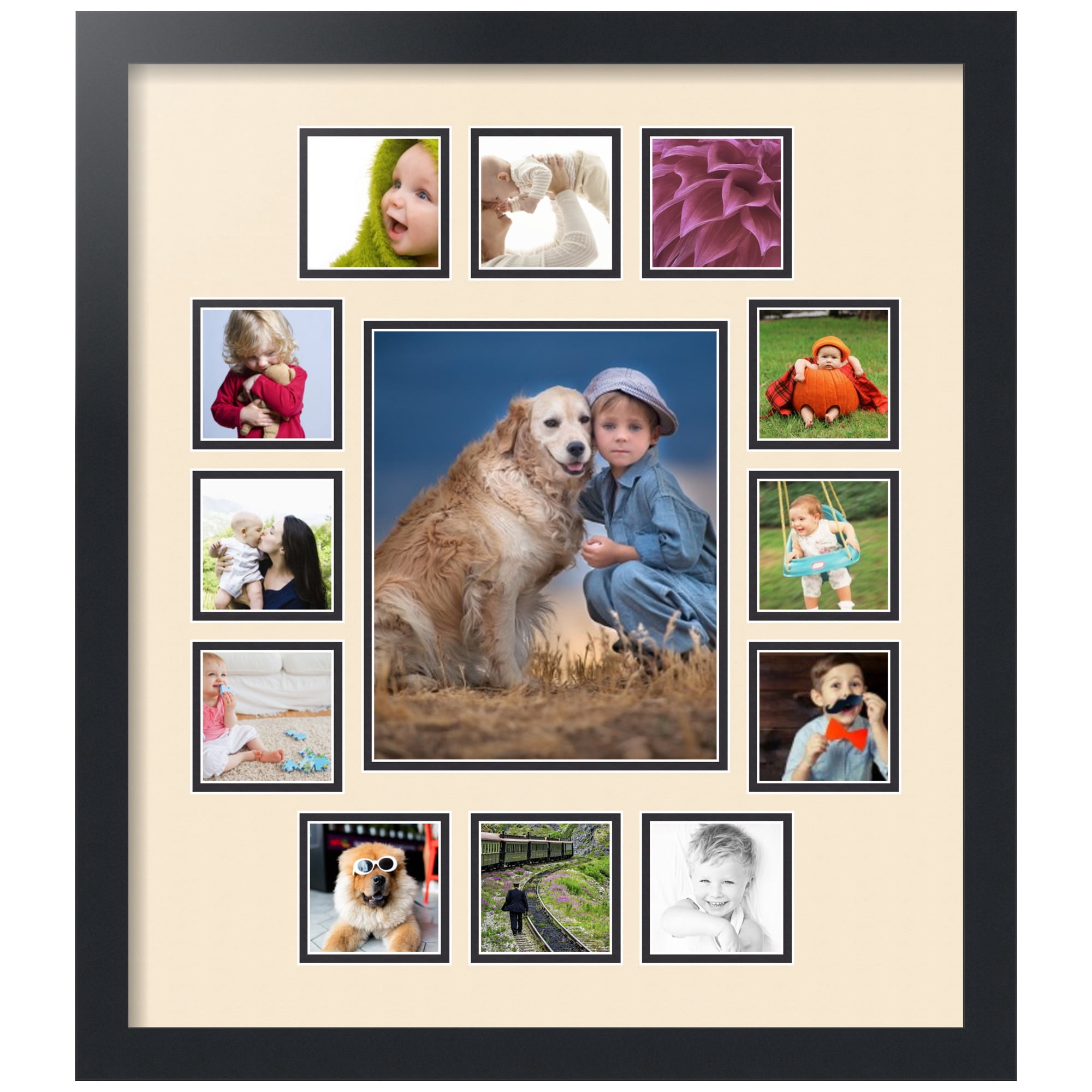 ArtToFrames Collage Photo Picture Frame with 1 - 8x10 and 12 - 3x3 ...