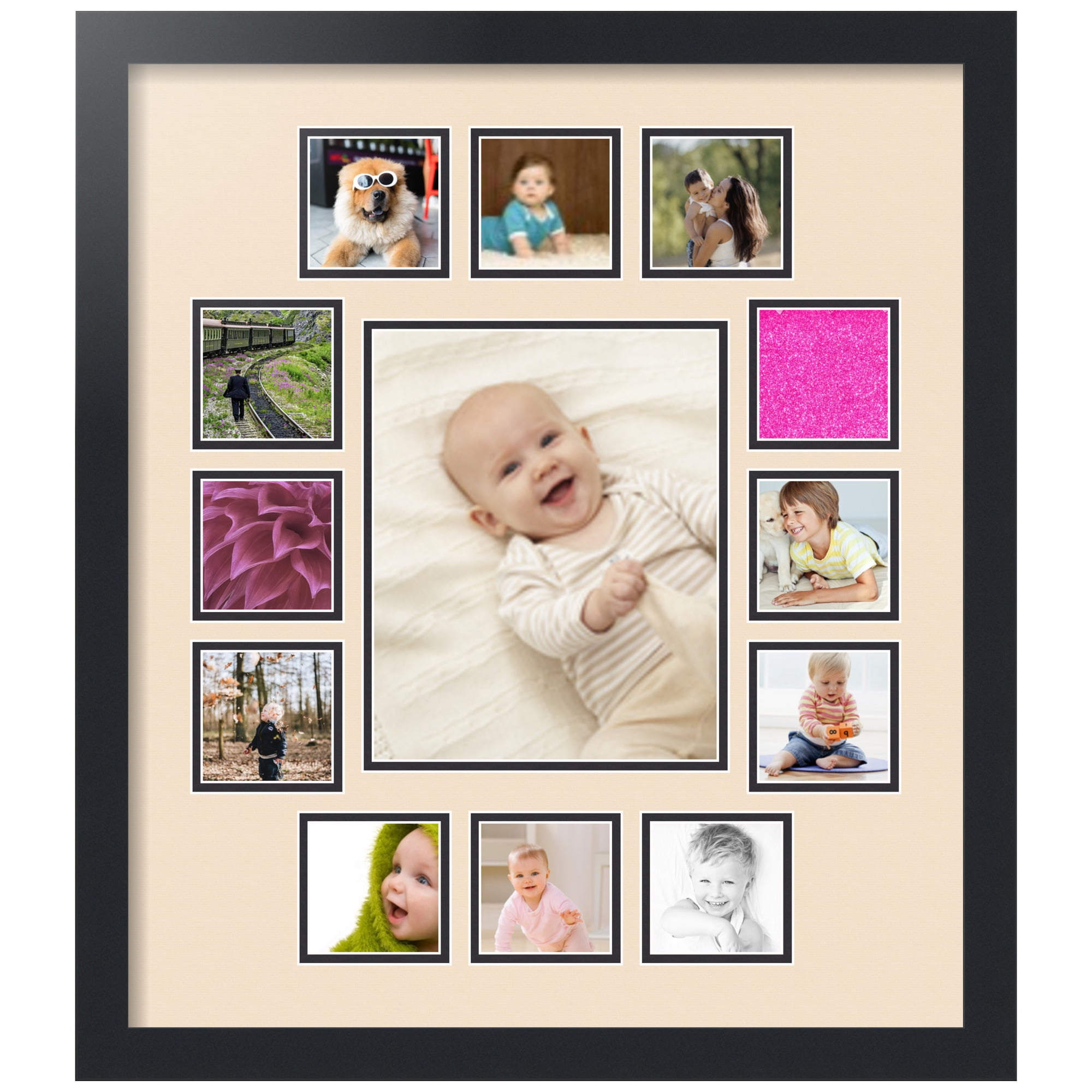ArtToFrames Collage Photo Picture Frame with 1 - 8x10 and 12 - 3x3 ...