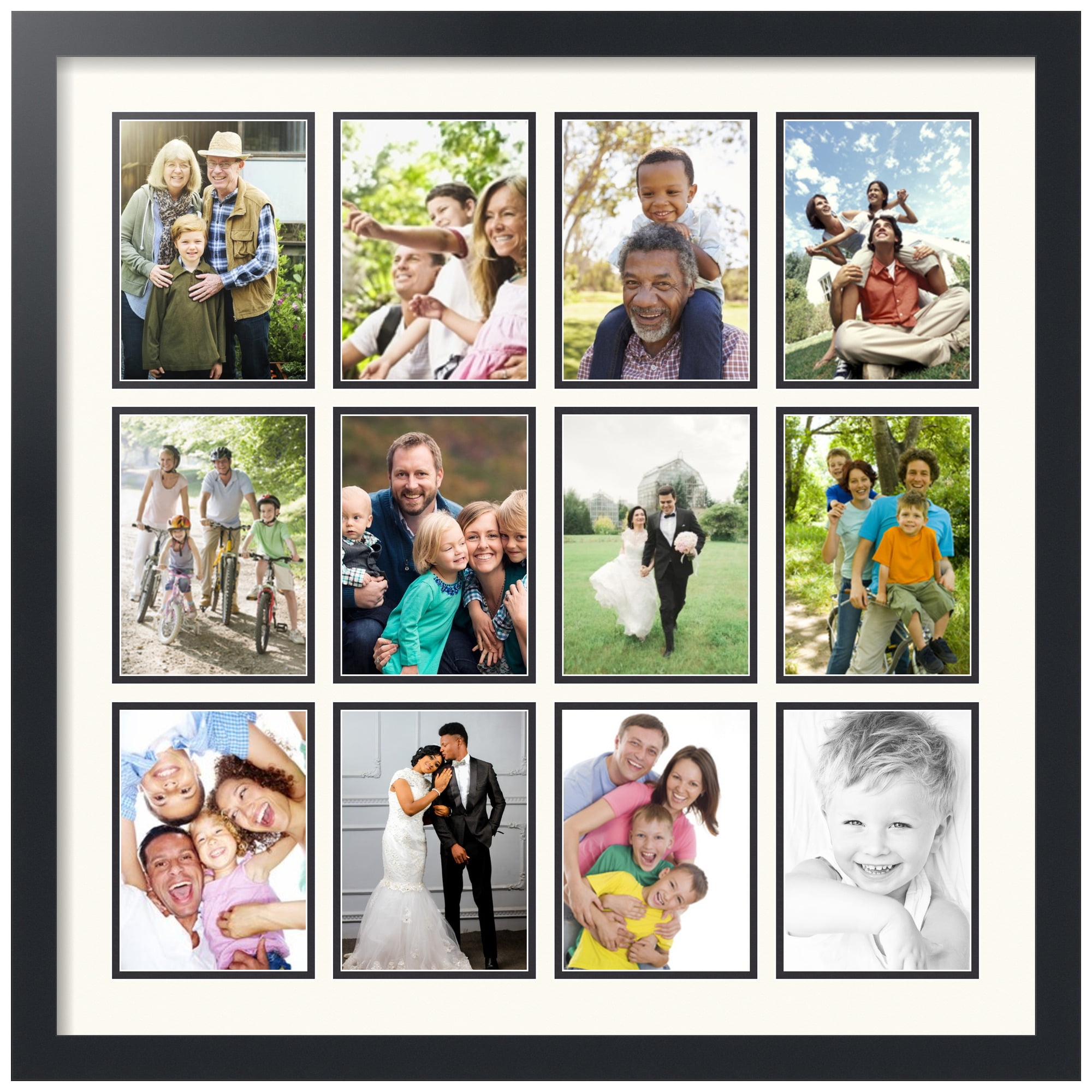 ArtToFrames Collage Photo Picture Frame with 12 - 5x7 Openings, Framed ...