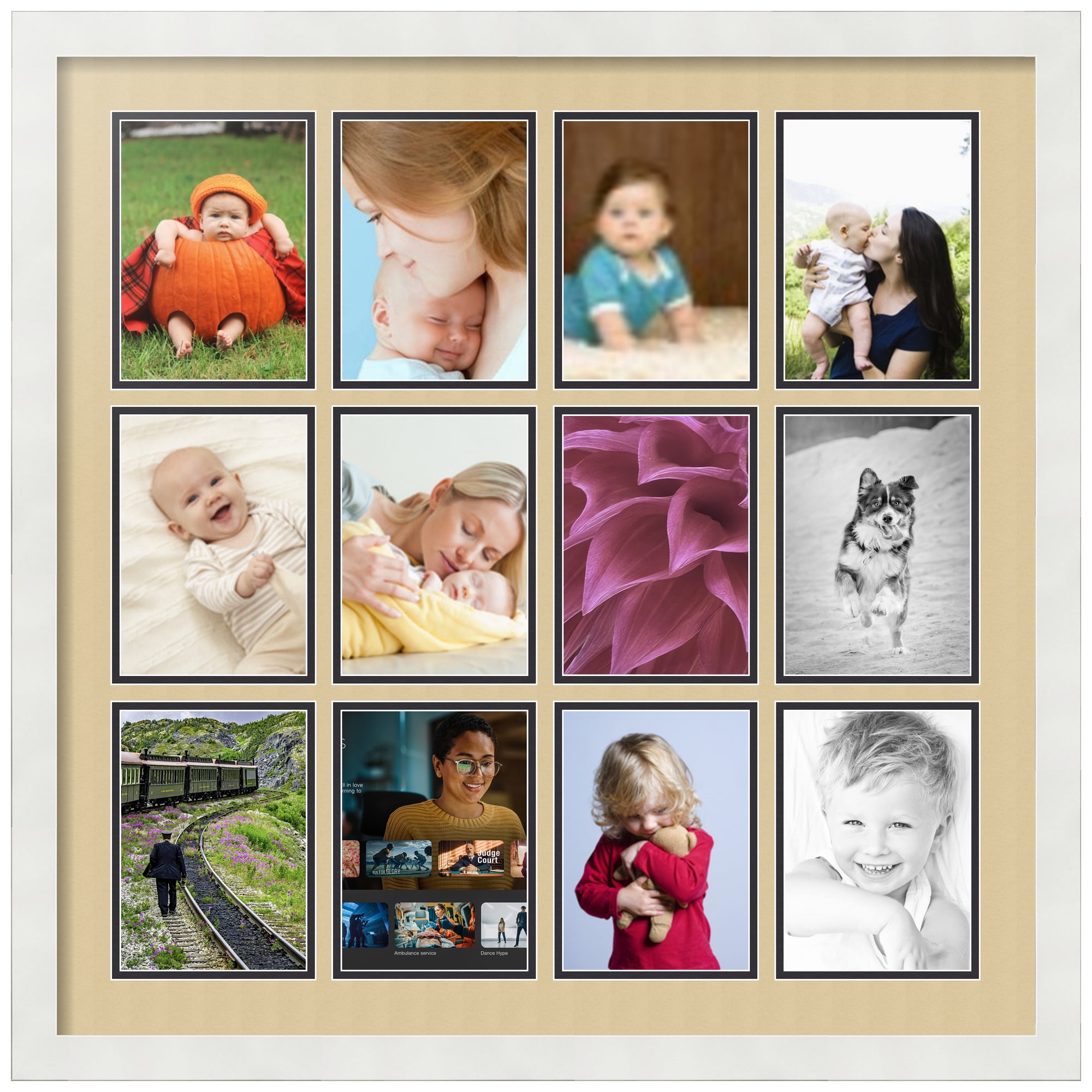 ArtToFrames Collage Photo Picture Frame with 12 - 5x7" Openings, Framed ...