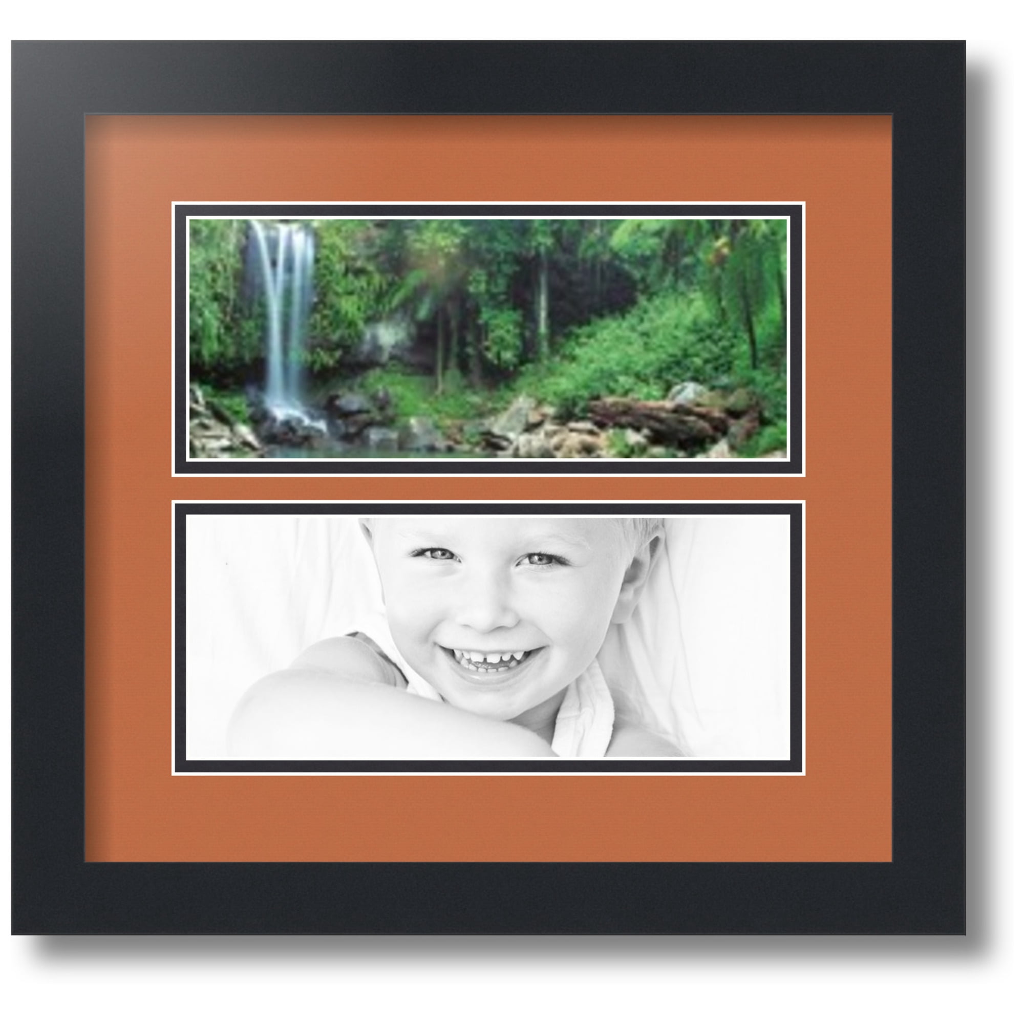 ArtToFrames Collage Photo Picture Frame with 2 - 4x10" Openings, Framed ...