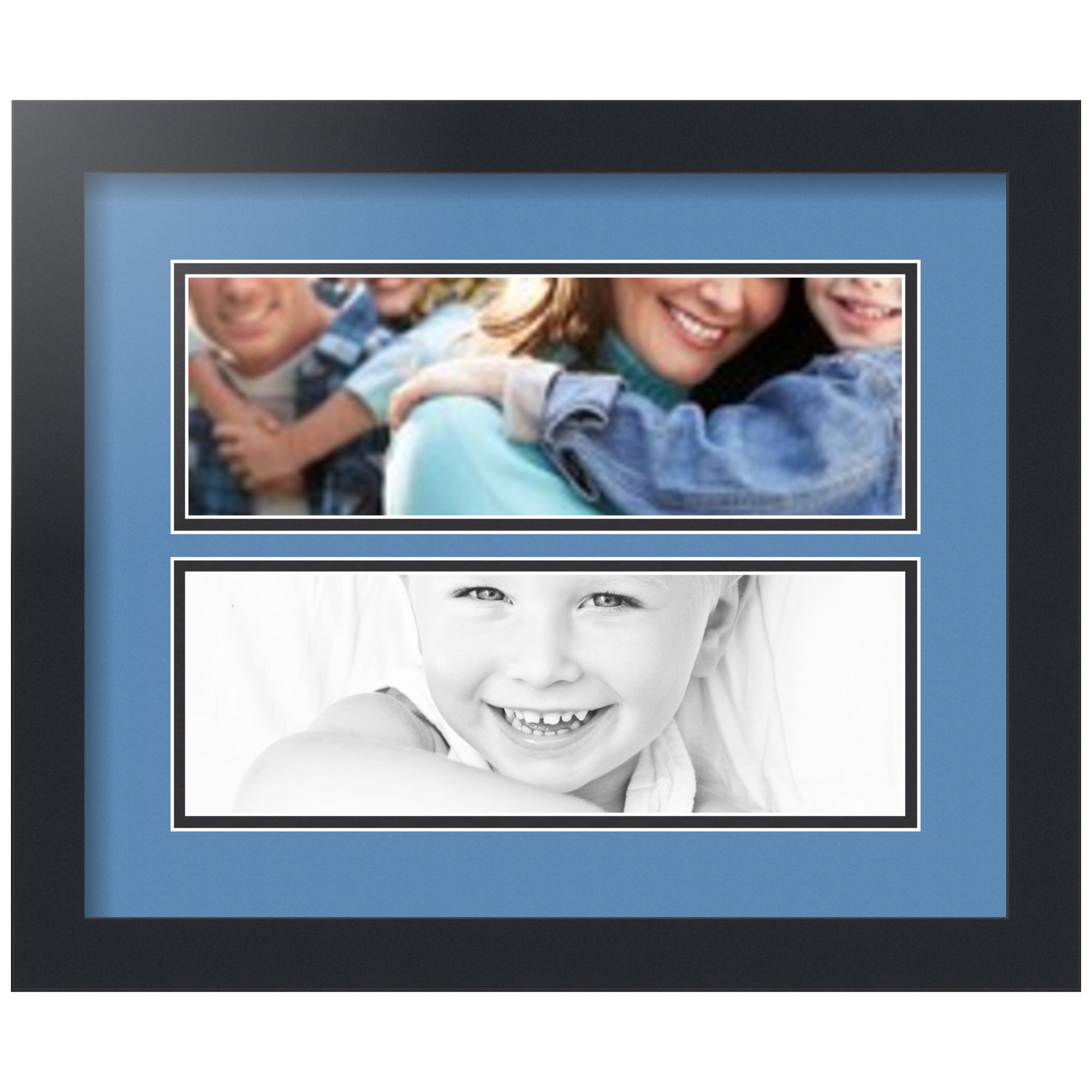 ArtToFrames Collage Photo Picture Frame with 2 - 4x12" Openings, Framed ...