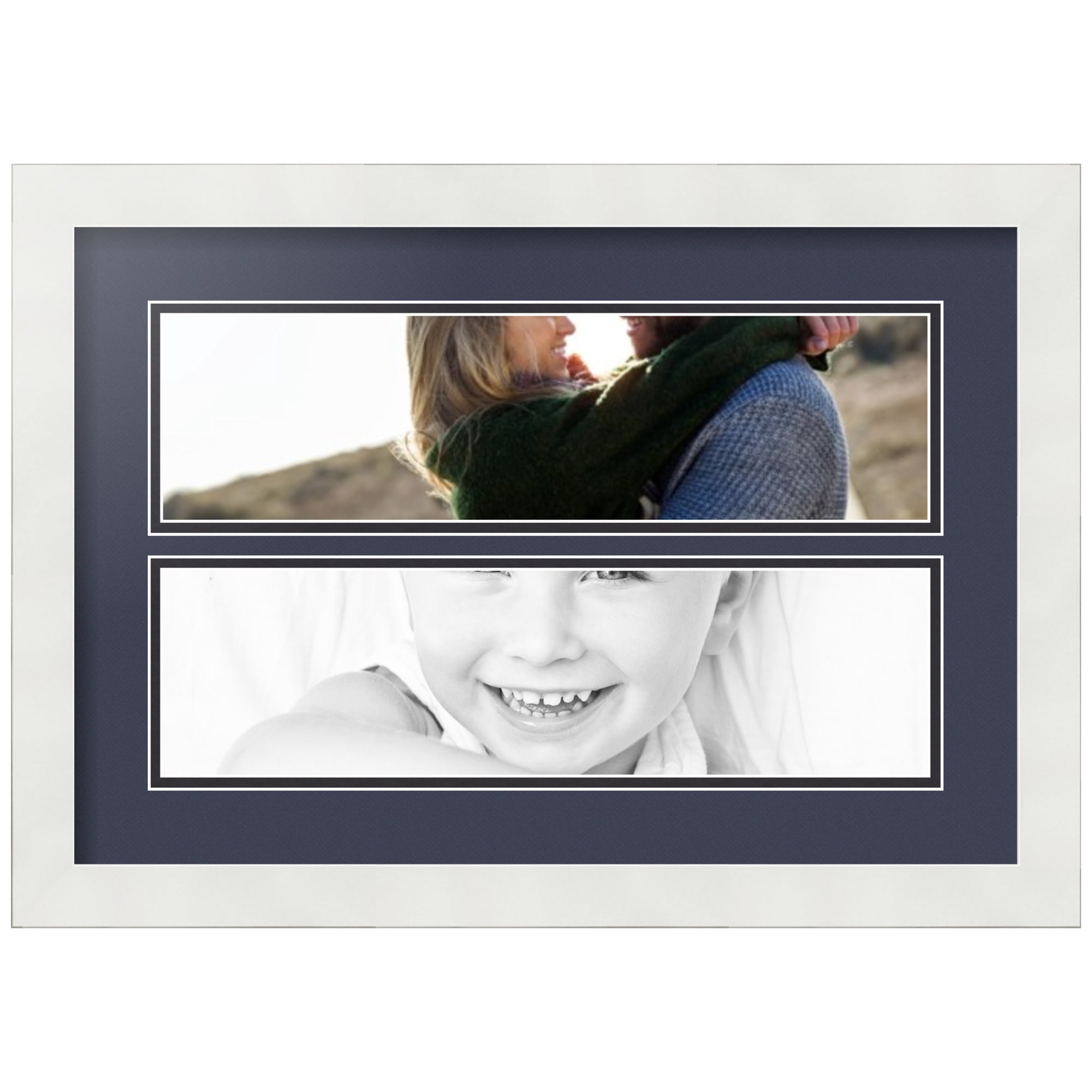 ArtToFrames Collage Photo Picture Frame with 2 - 4x15" Openings, Framed ...