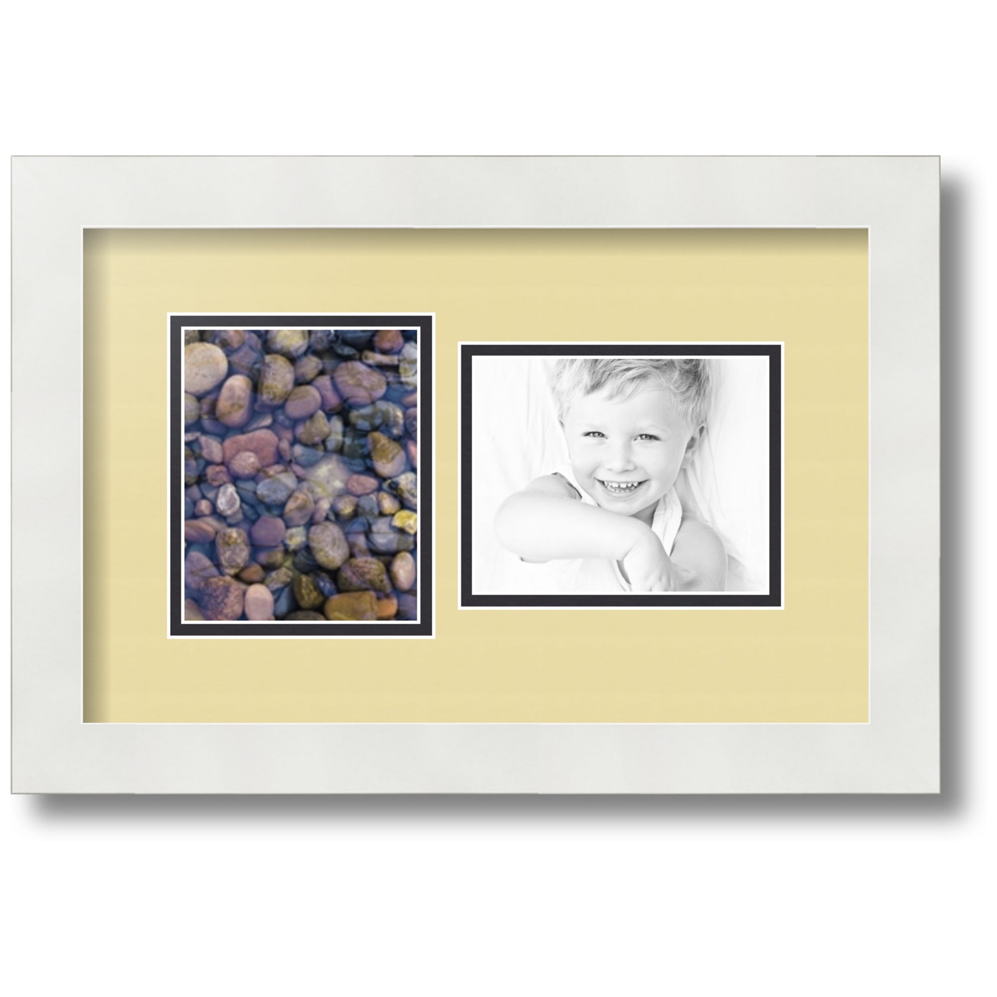 ArtToFrames Collage Photo Picture Frame with 2 - 4x5" Openings, Framed ...