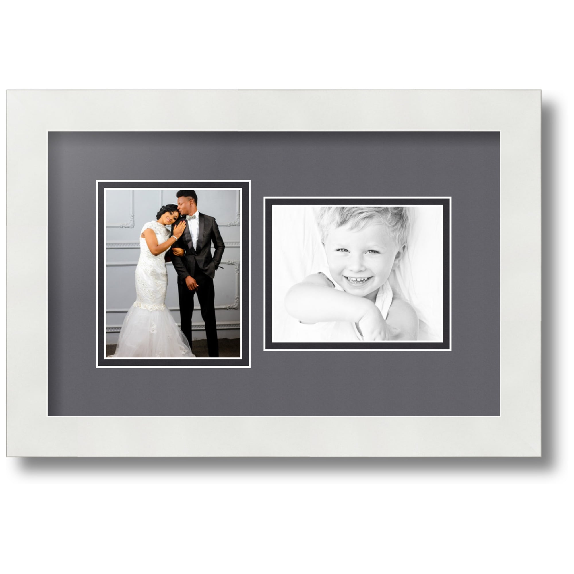 ArtToFrames Collage Photo Picture Frame with 2 - 4x5" Openings, Framed ...