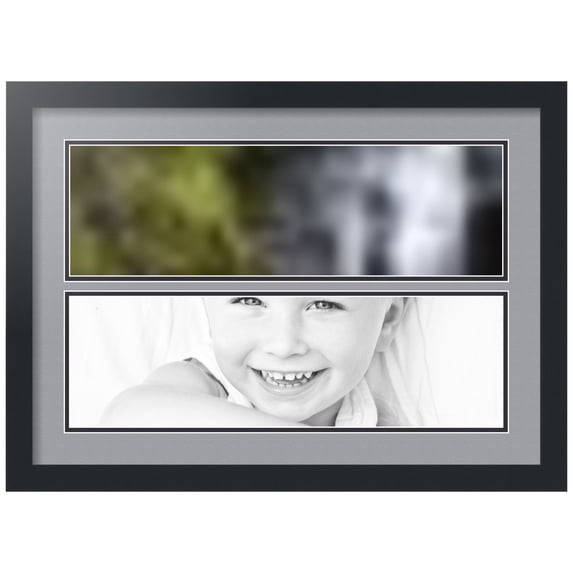 ArtToFrames Collage Photo Picture Frame with 2 - 6x20" Openings, Framed ...