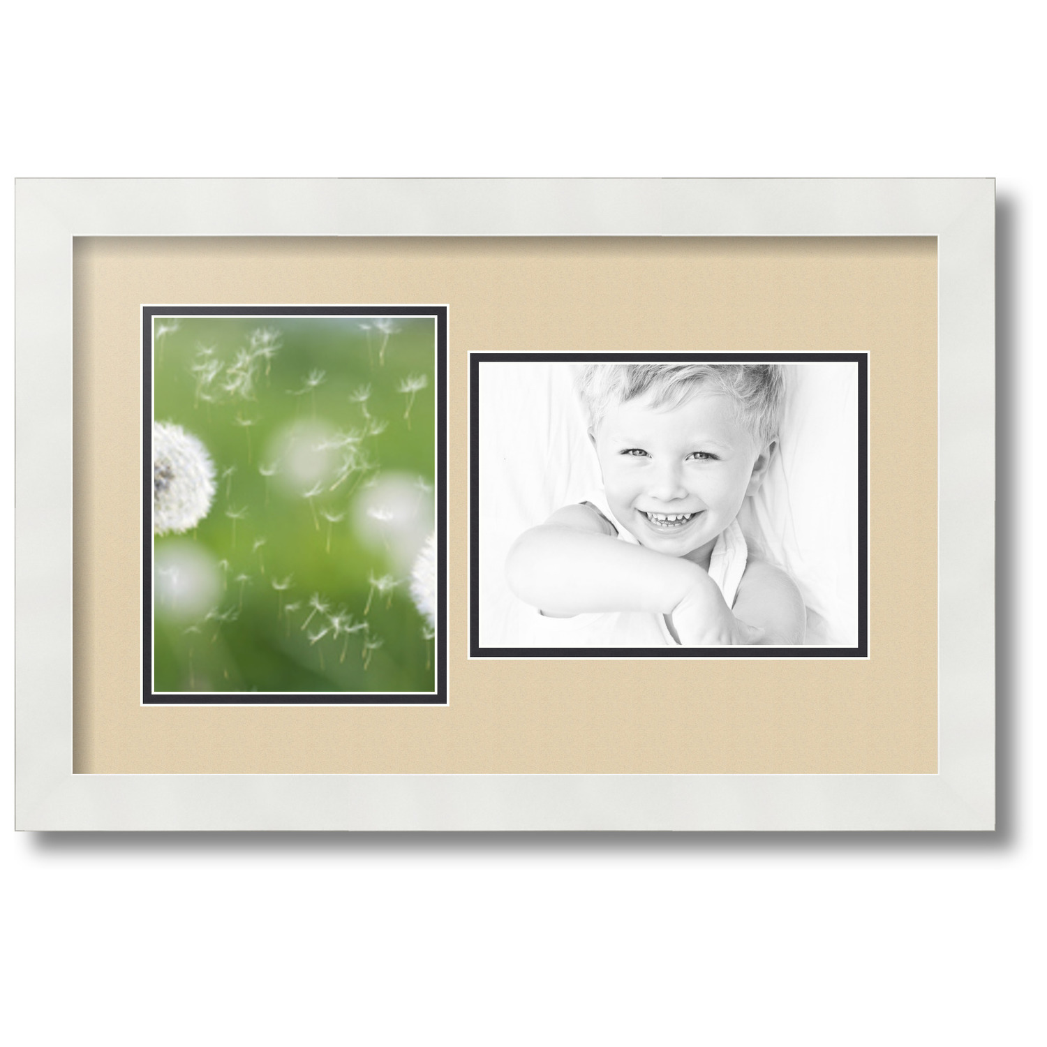 ArtToFrames Collage Photo Picture Frame with 2 - 6x8 Openings, Framed ...