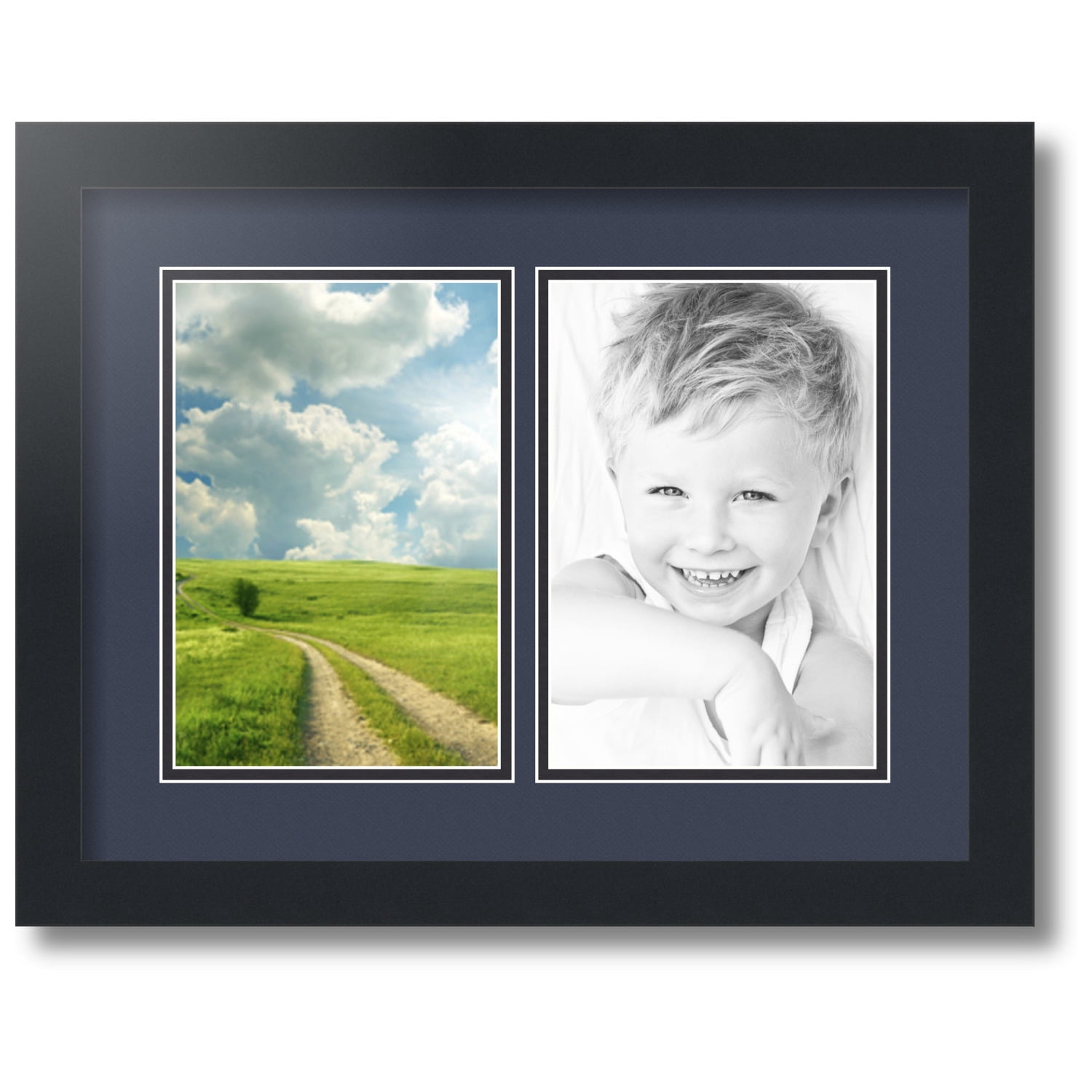 ArtToFrames Collage Photo Picture Frame with 2 - 6x9 Openings, Framed ...